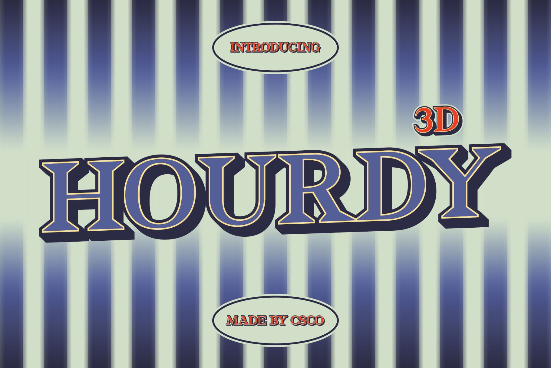 Hourdy 3D Font: Classic Elegance with a Modern Twist - Craft Supply Co