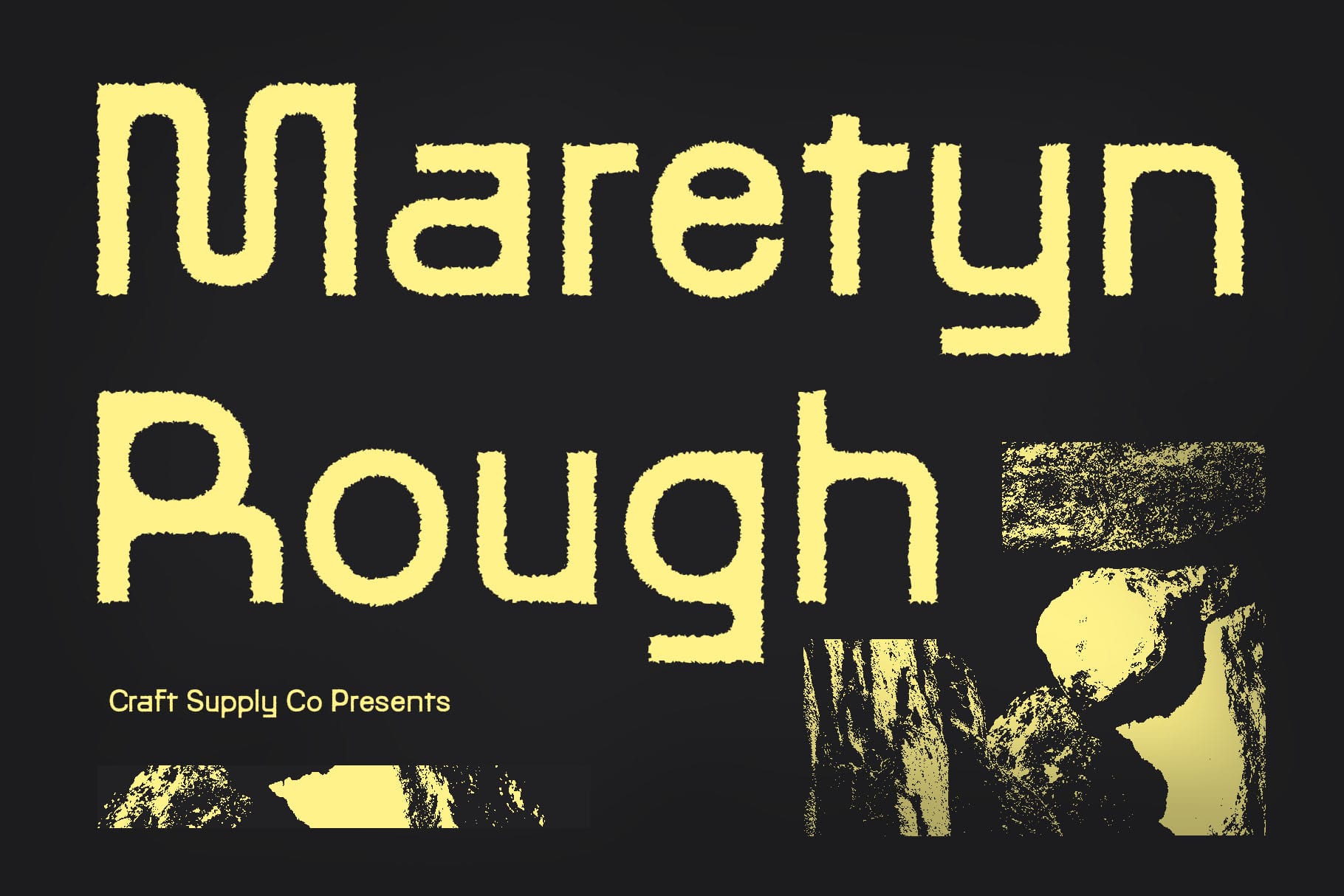 Maretyn Rough Font: Bold Texture Meets Modern Design - Craft Supply Co