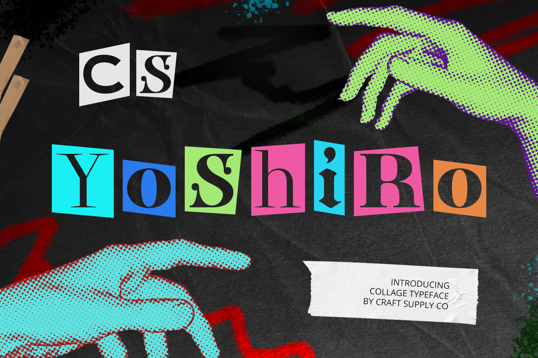 CS Yoshiro Font: Bold Chaos with Artistic Charm - Craft Supply Co