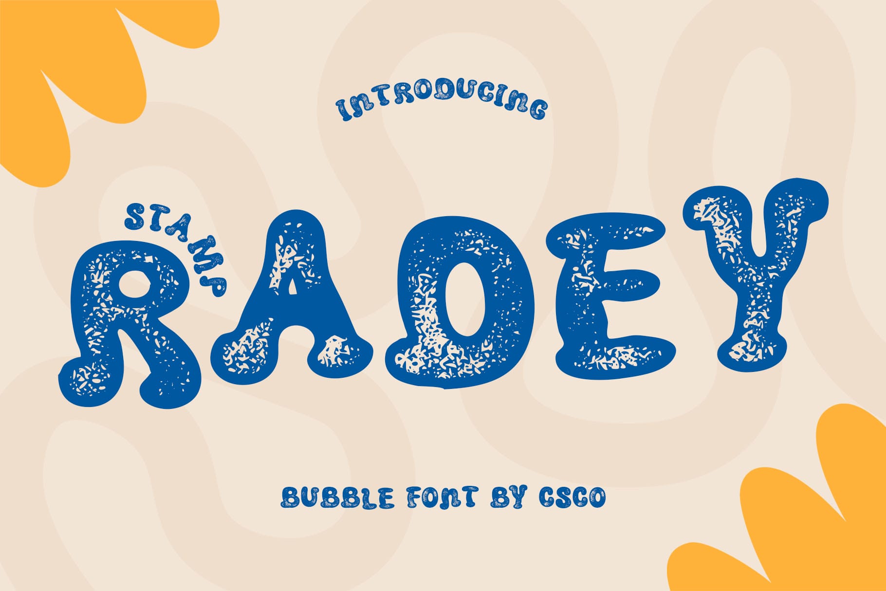 Radey Stamp Font: Bold Bubbles with Vintage Texture - Craft Supply Co