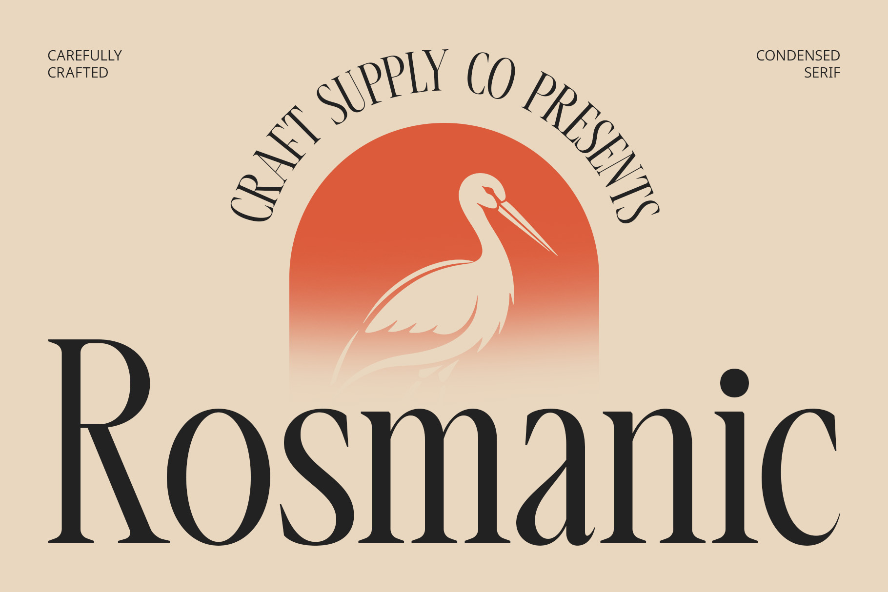 Rosmanic Font: Refined Design with Wedge-Style Terminals - Craft Supply Co