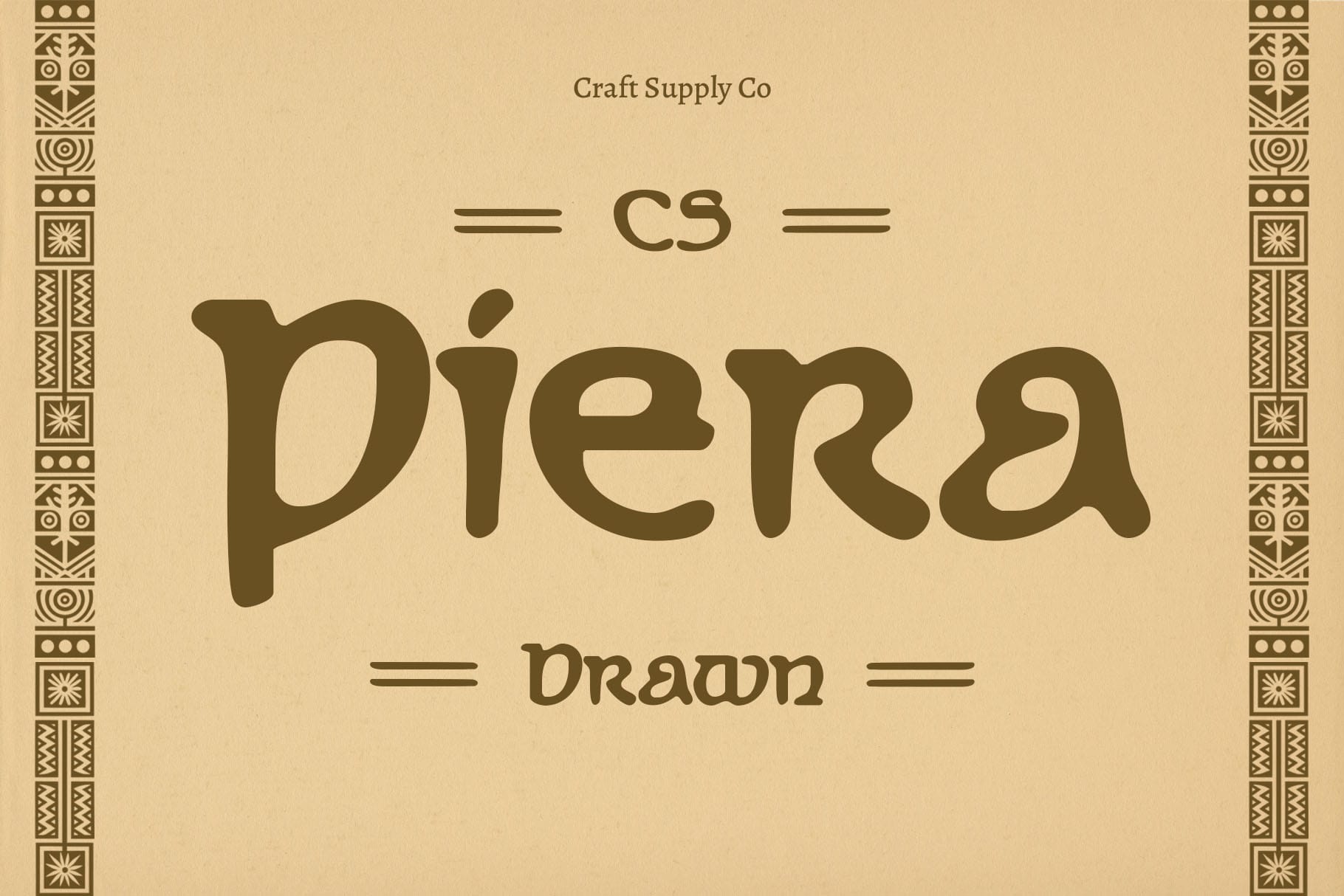 CS Piera Drawn: Display Font with Classic Uncial Elegance - Craft Supply Co