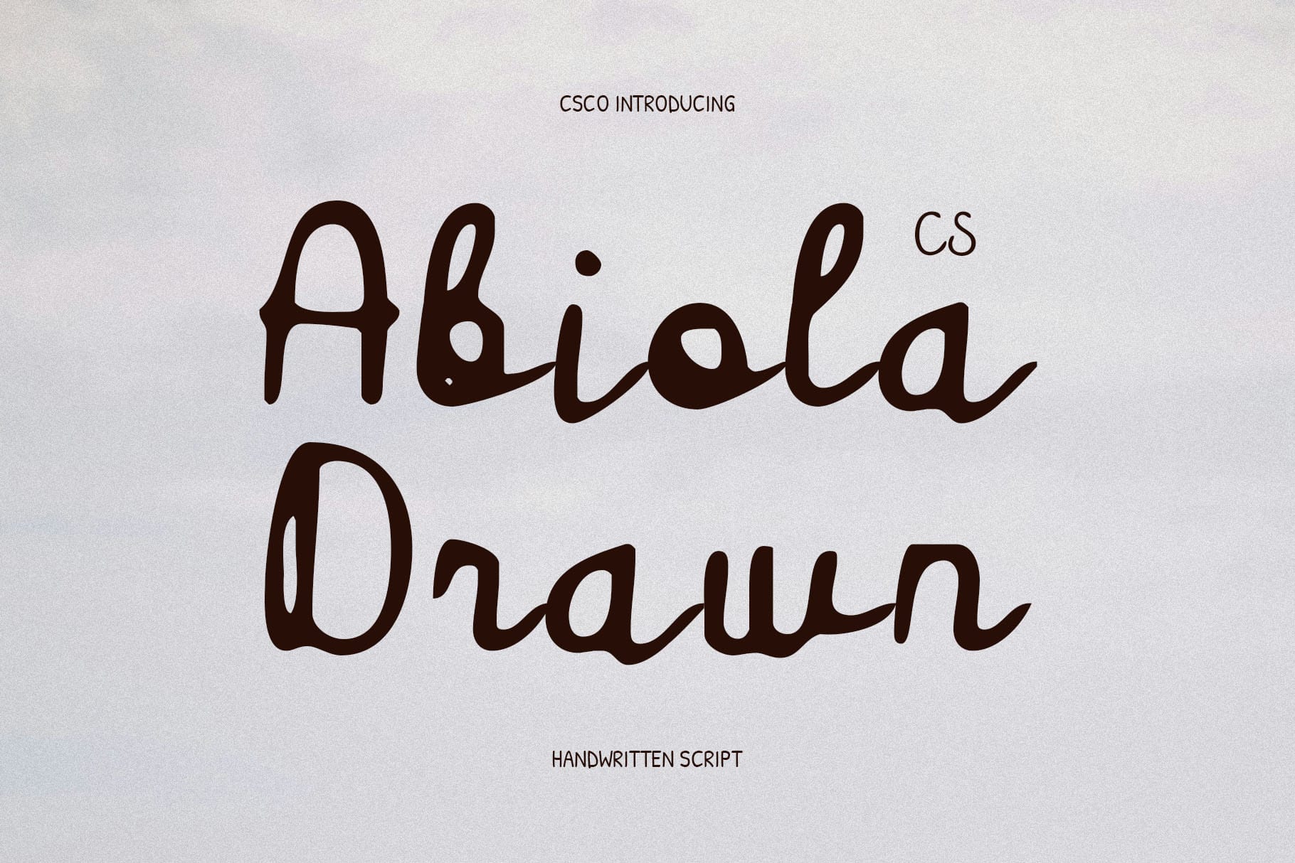CS Abiola Drawn – Unique Script Font with Drawn Texture