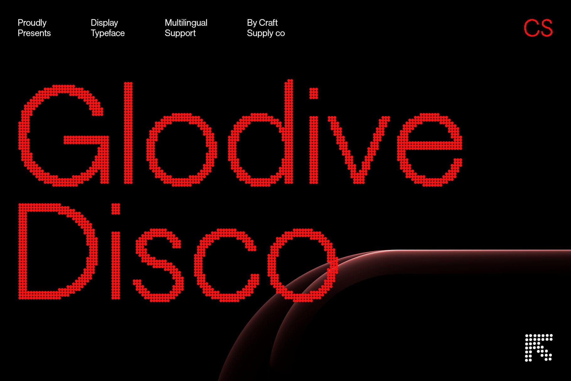 CS Glodive Disco – Geometric Sans Serif with Sparkle