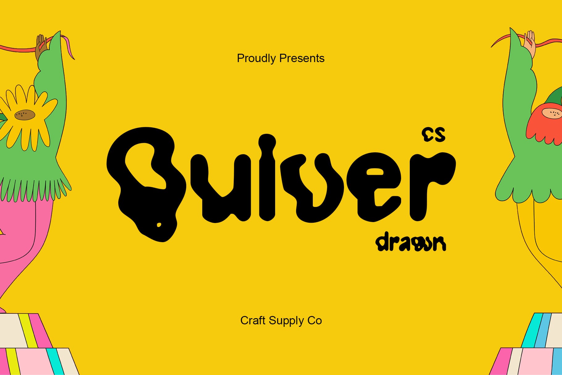 CS Quiver Drawn – Trippy Psychedelic Display Font