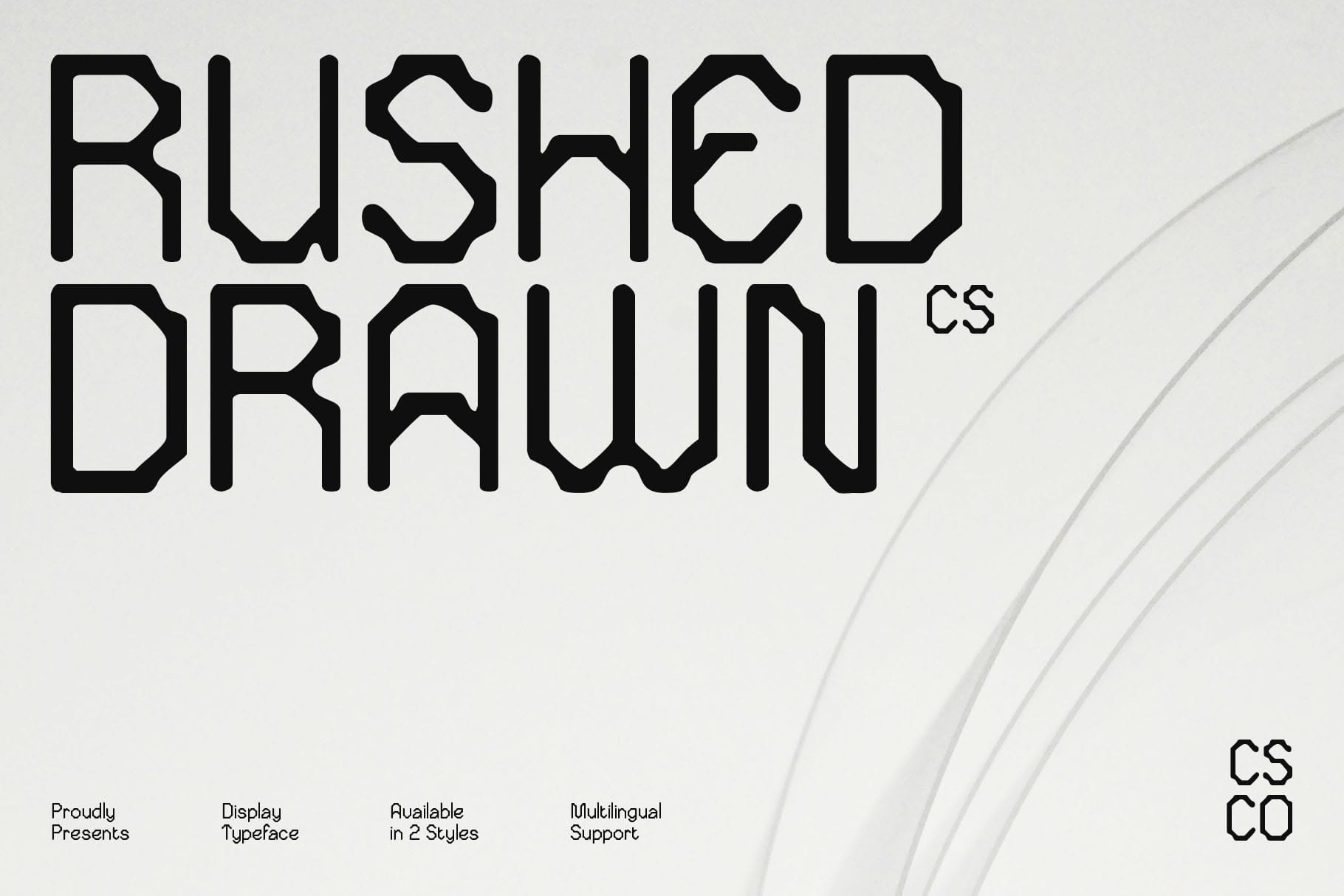 CS Rushed Drawn – Techno Font with Hand-Drawn Texture