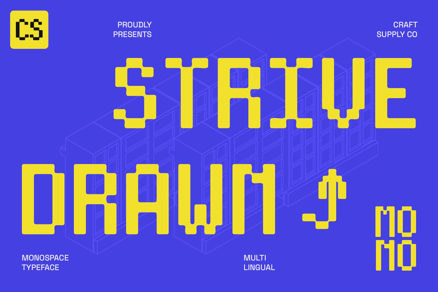 CS Strive Mono Drawn – Pixel-Inspired Monospaced Font