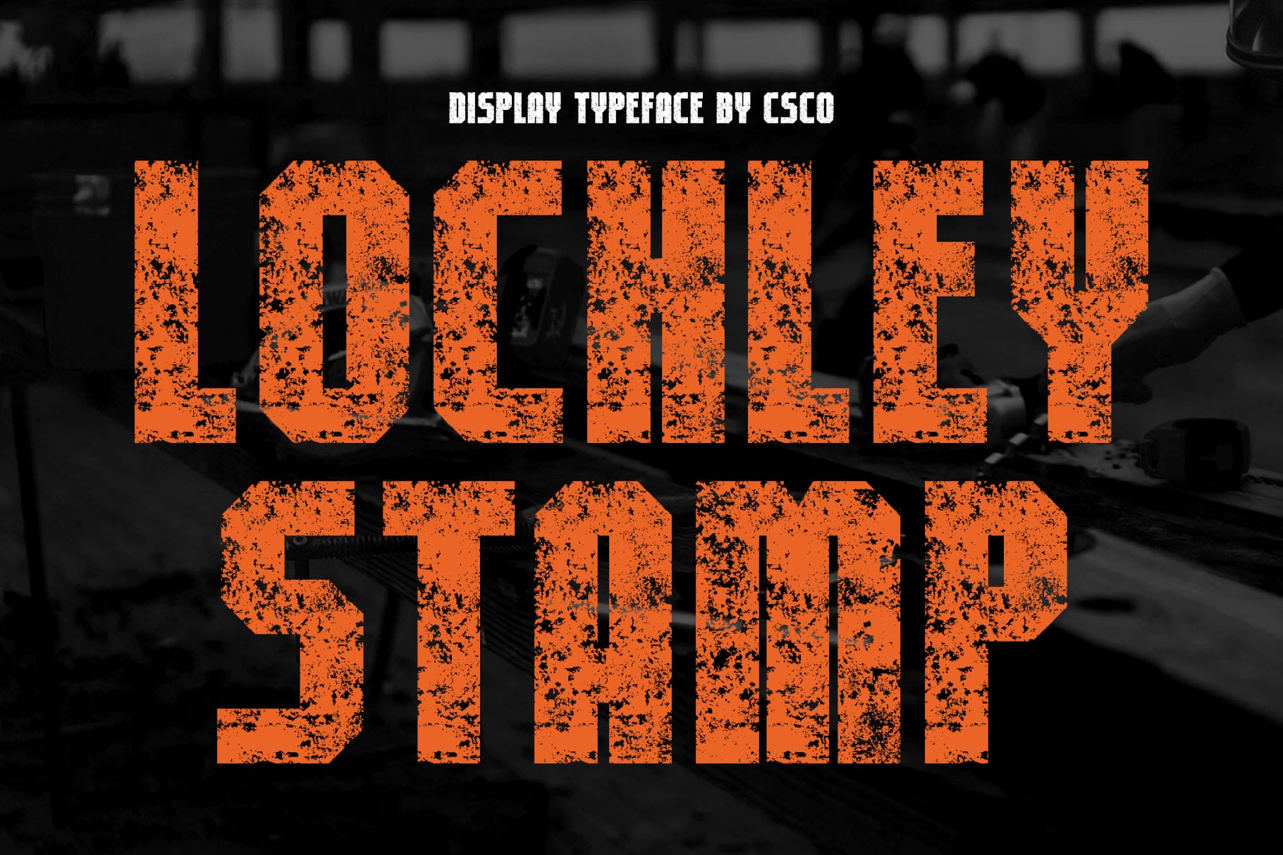Lochley Stamp – Condensed Sans Serif with Texture