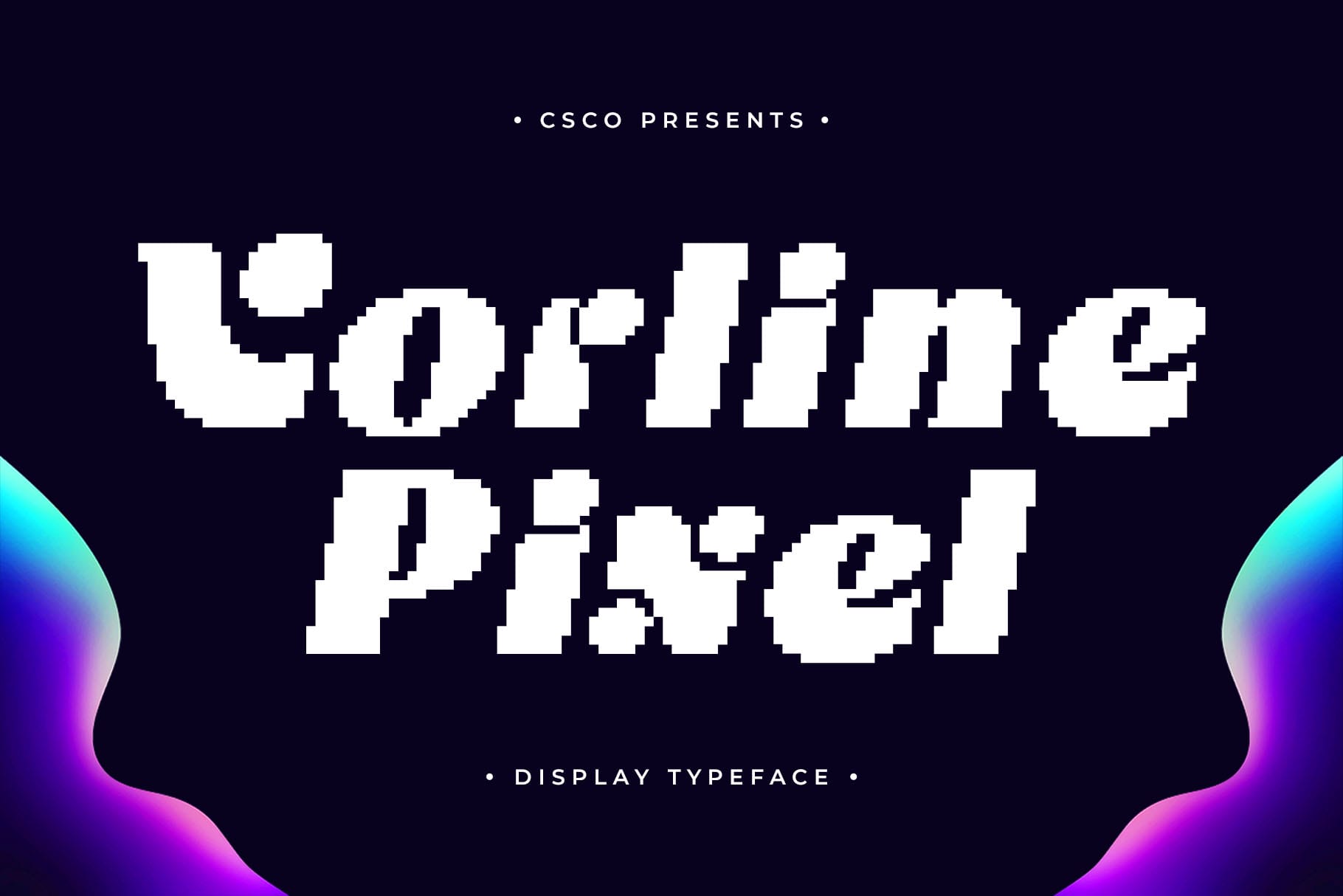 Vorline Pixel – Bold Art Nouveau Font with Pixel Edge