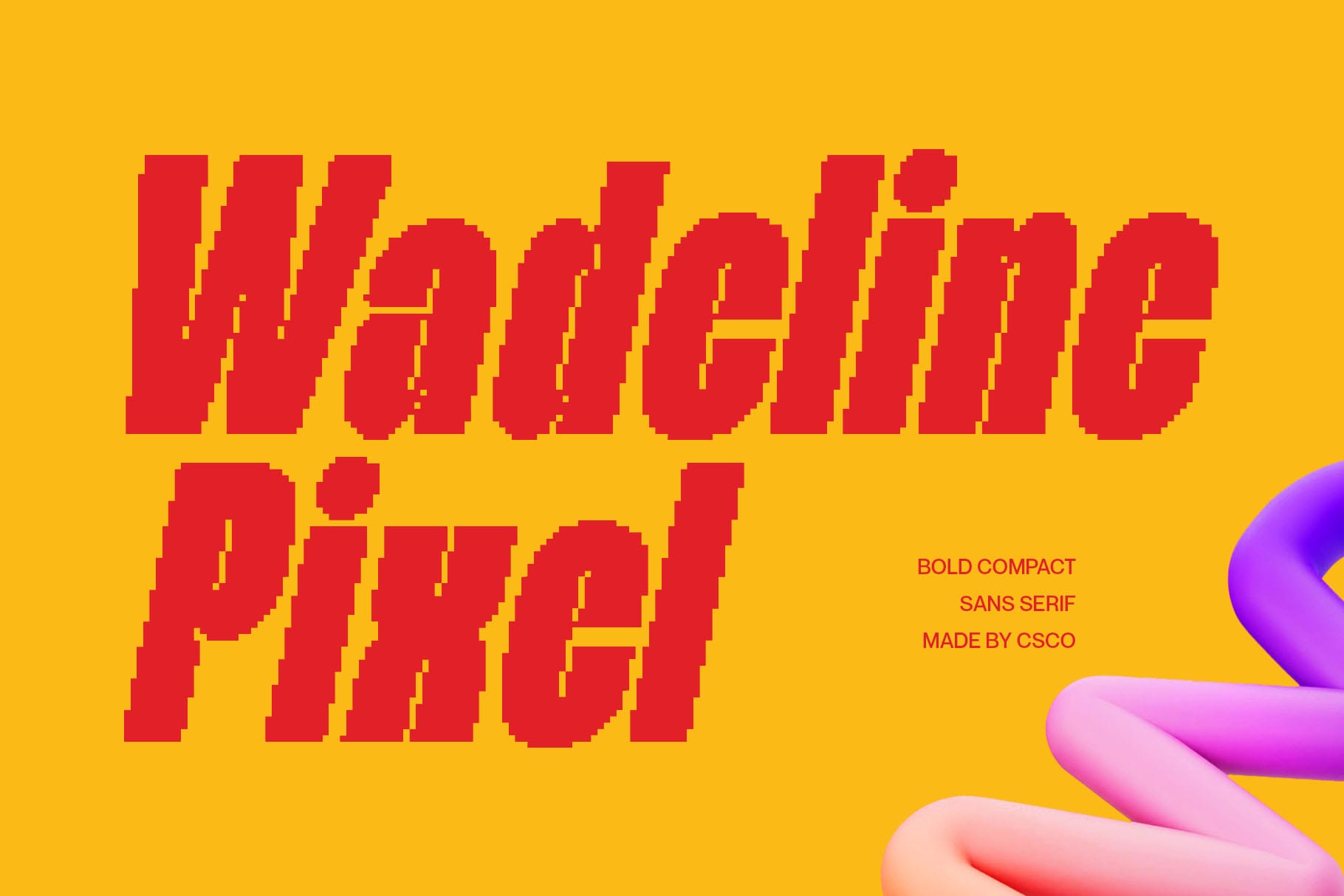 Wadeline Pixel – Condensed Sans Serif with Pixel Style