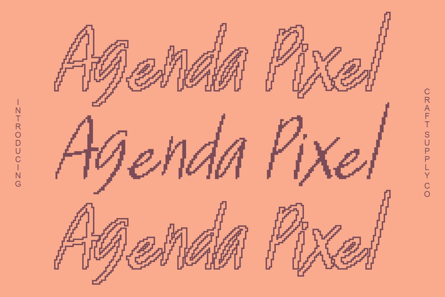 CS Agenda Pixel – Handwritten Sans Font with Pixel Edge