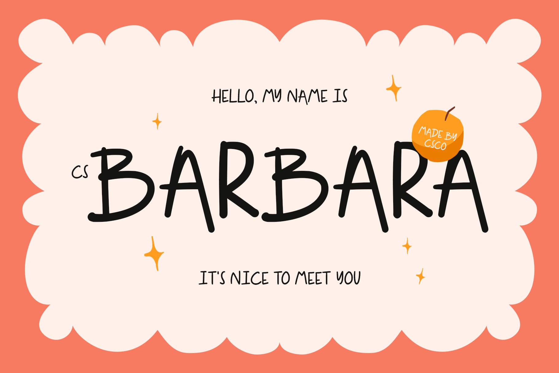 CS Barbara – Playful Handwritten Font with Energy