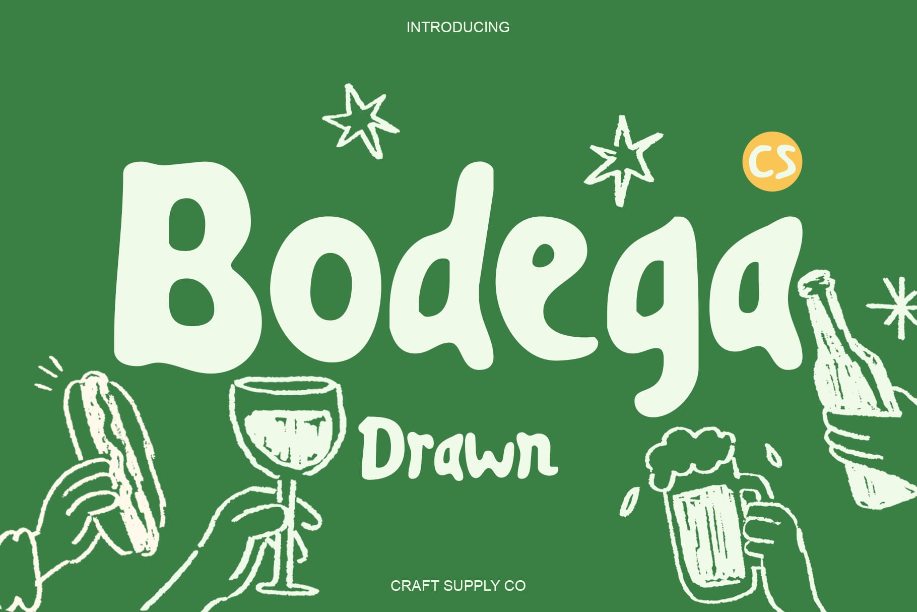 CS Bodega Drawn – Fun Hand-Drawn Font with Bold Energy