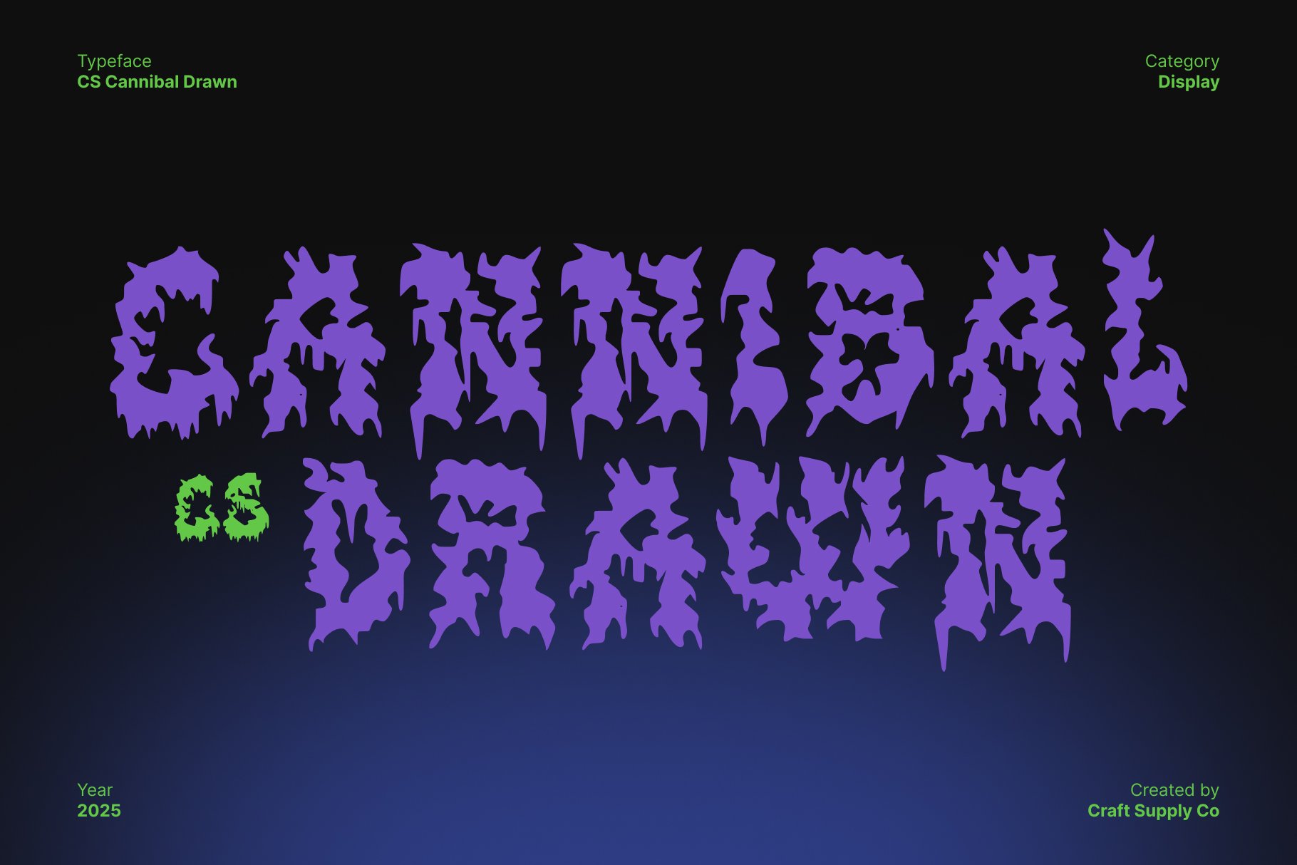 CS Cannibal Drawn – Black Metal Font with Raw Power