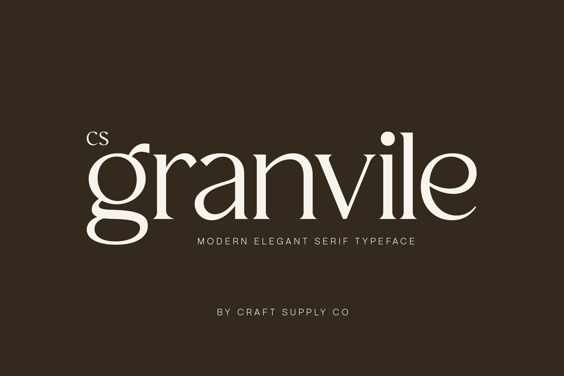 CS Granvile – Elegant Serif Font for Luxury Design