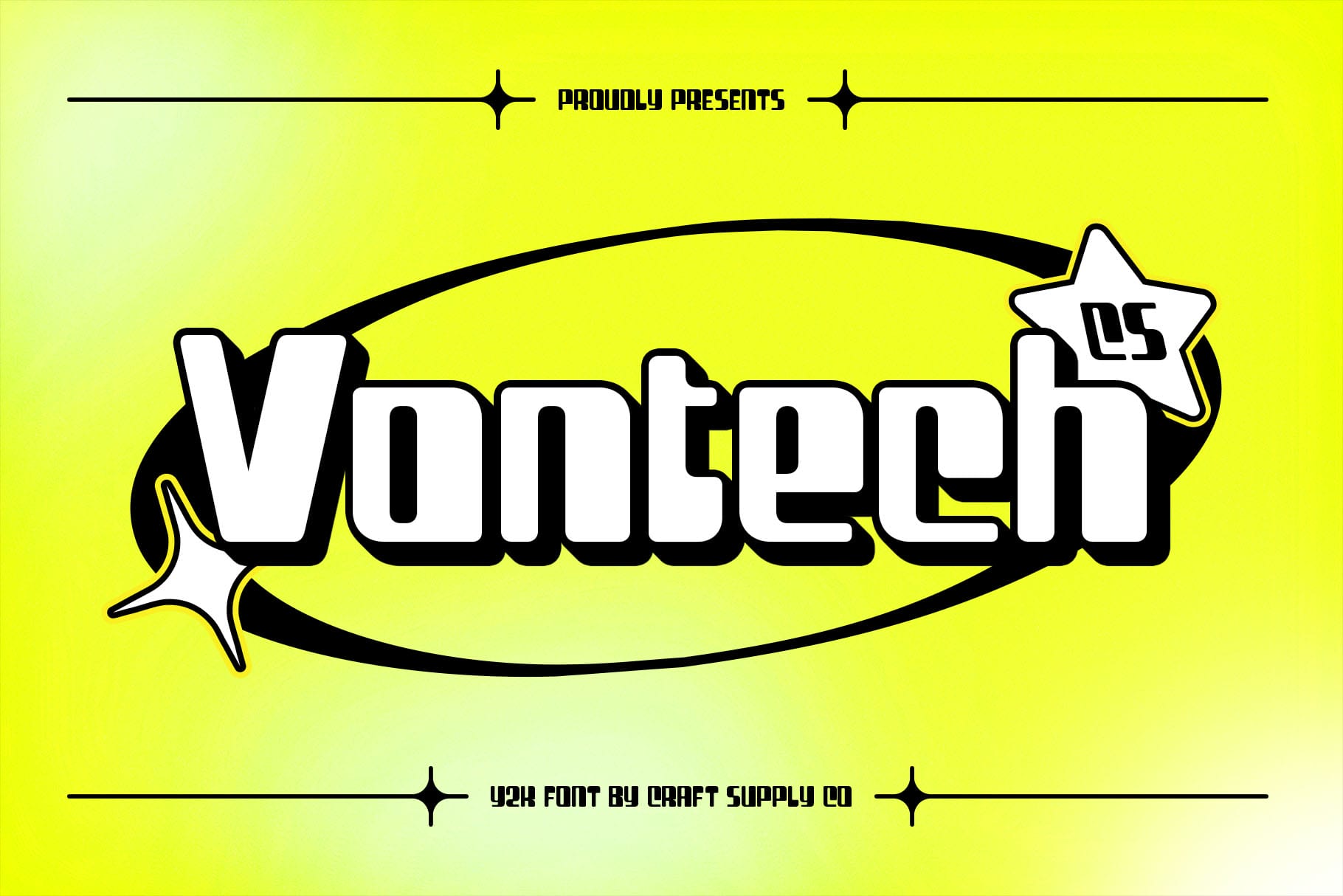 CS Vontech – Y2K Display Font with Futuristic Energy