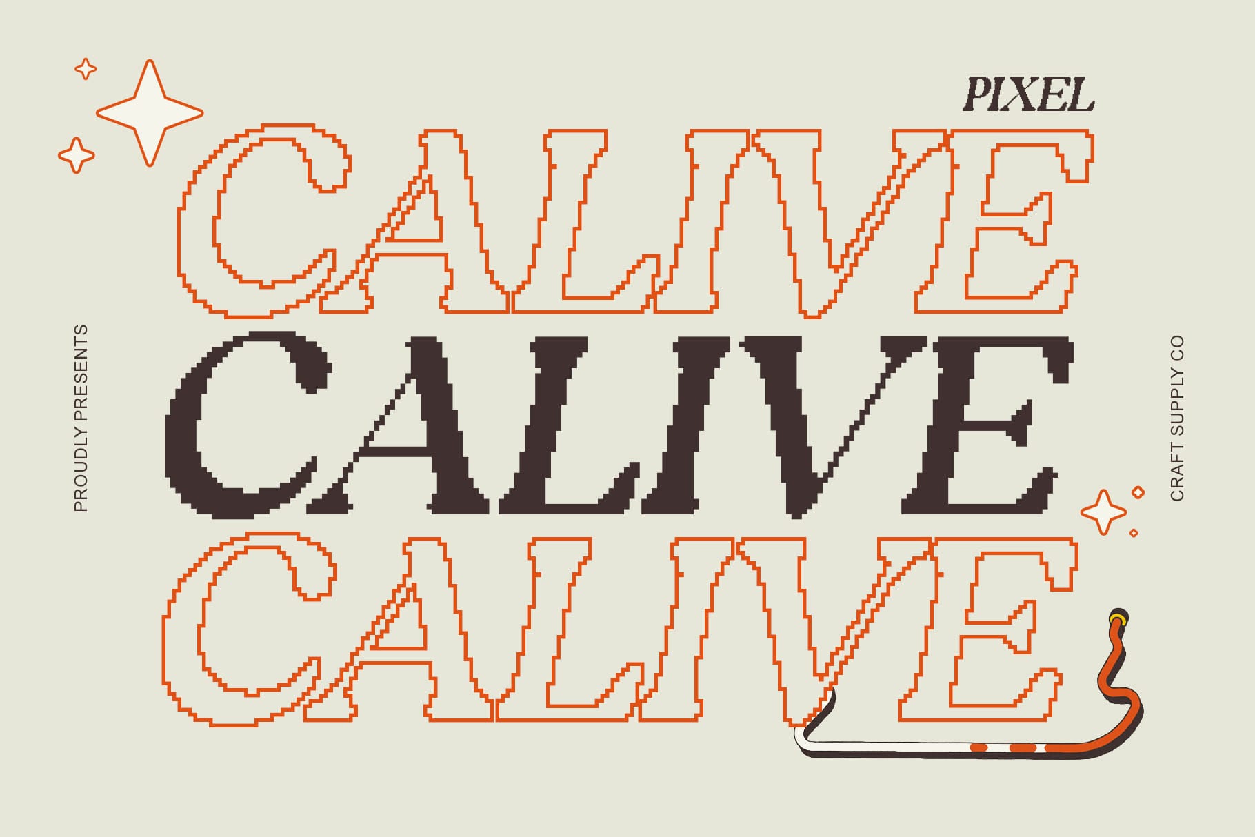 Calive Pixel – Classic Serif Font with Retro Pixel Charm