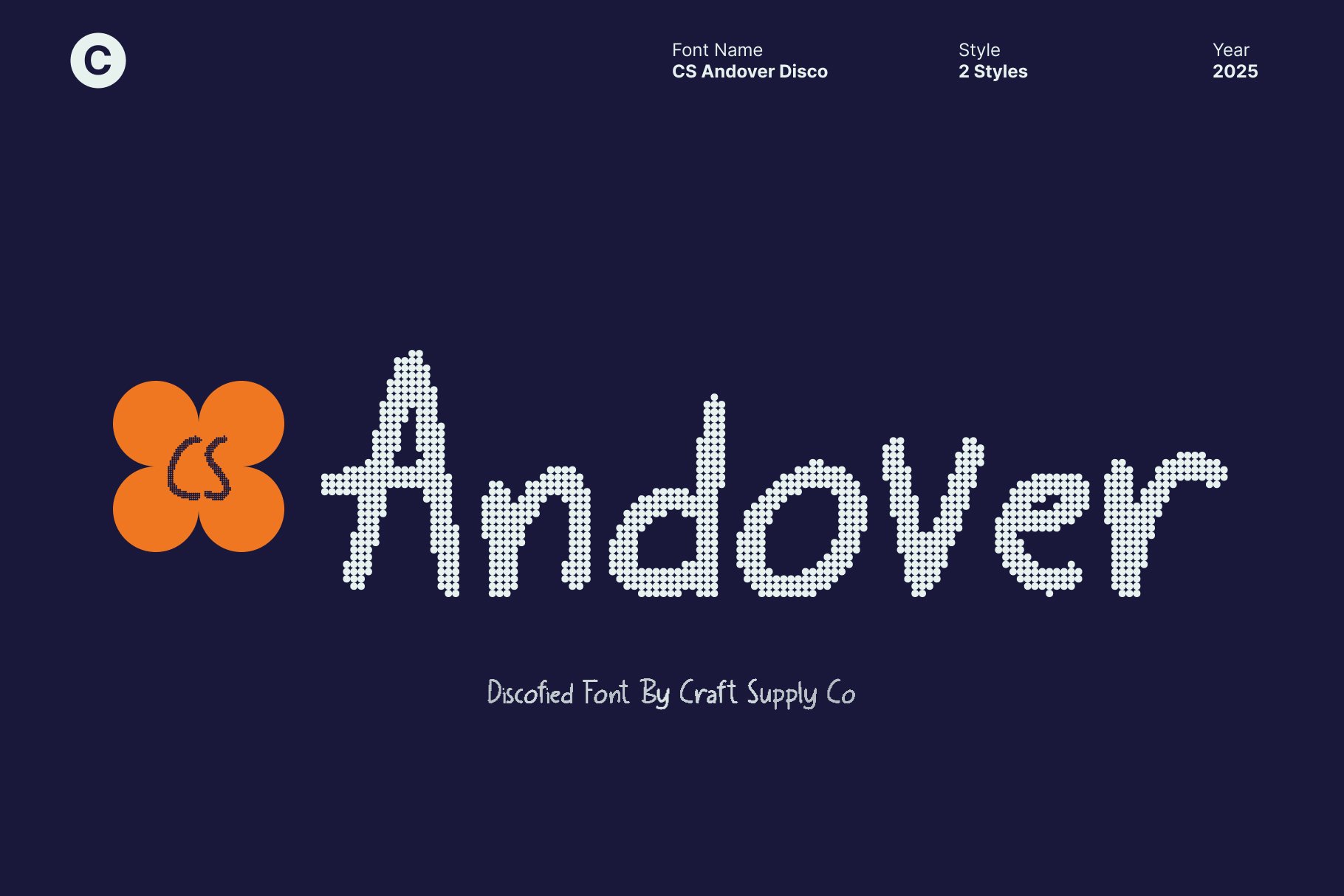 CS Andover Disco – Elegant Handwritten Font with Modern Disco