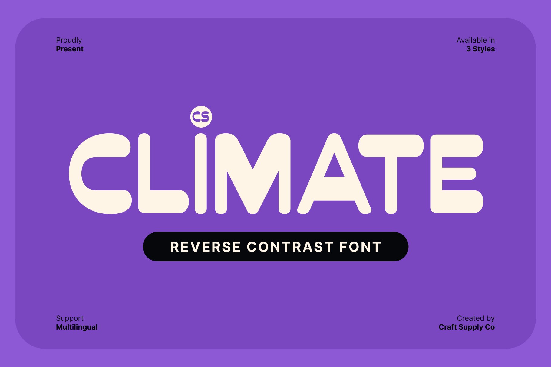 CS Climate – Reverse Contrast Sans Serif Font