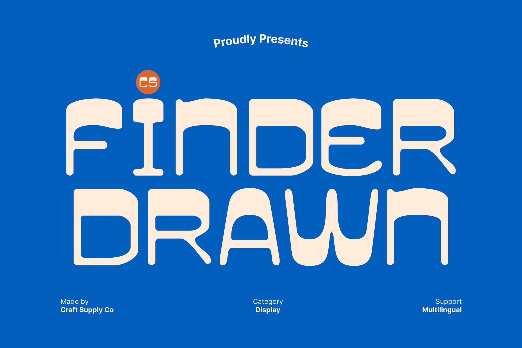 CS Finder Drawn – Reverse Contrast Display Font