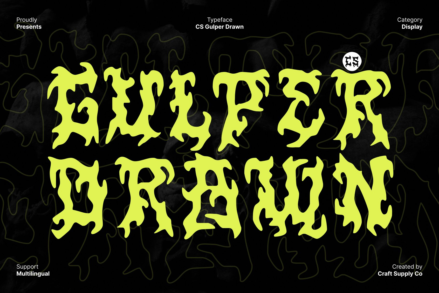 CS Gulper Drawn – Aggressive Metal Display Font