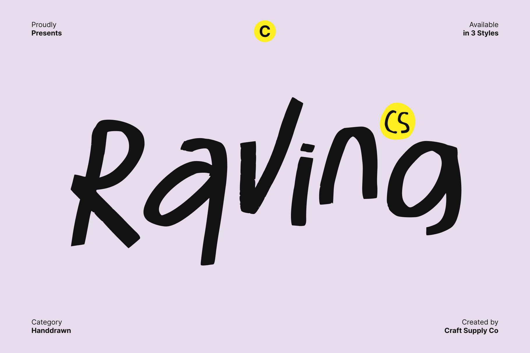 CS Raving – Messy Handwritten Font with Playful Energy