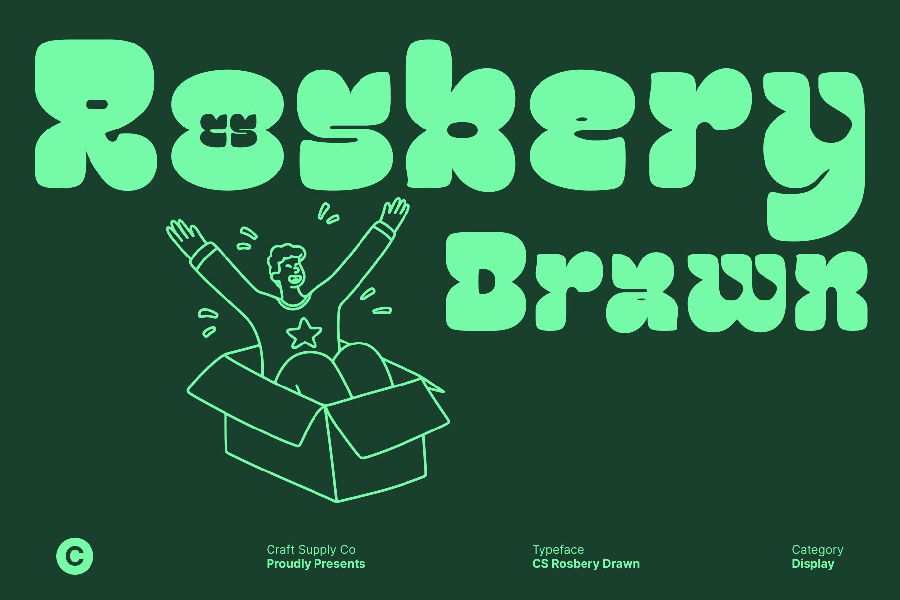 CS Rosbery Drawn – Bold Display Font with Funky Flair