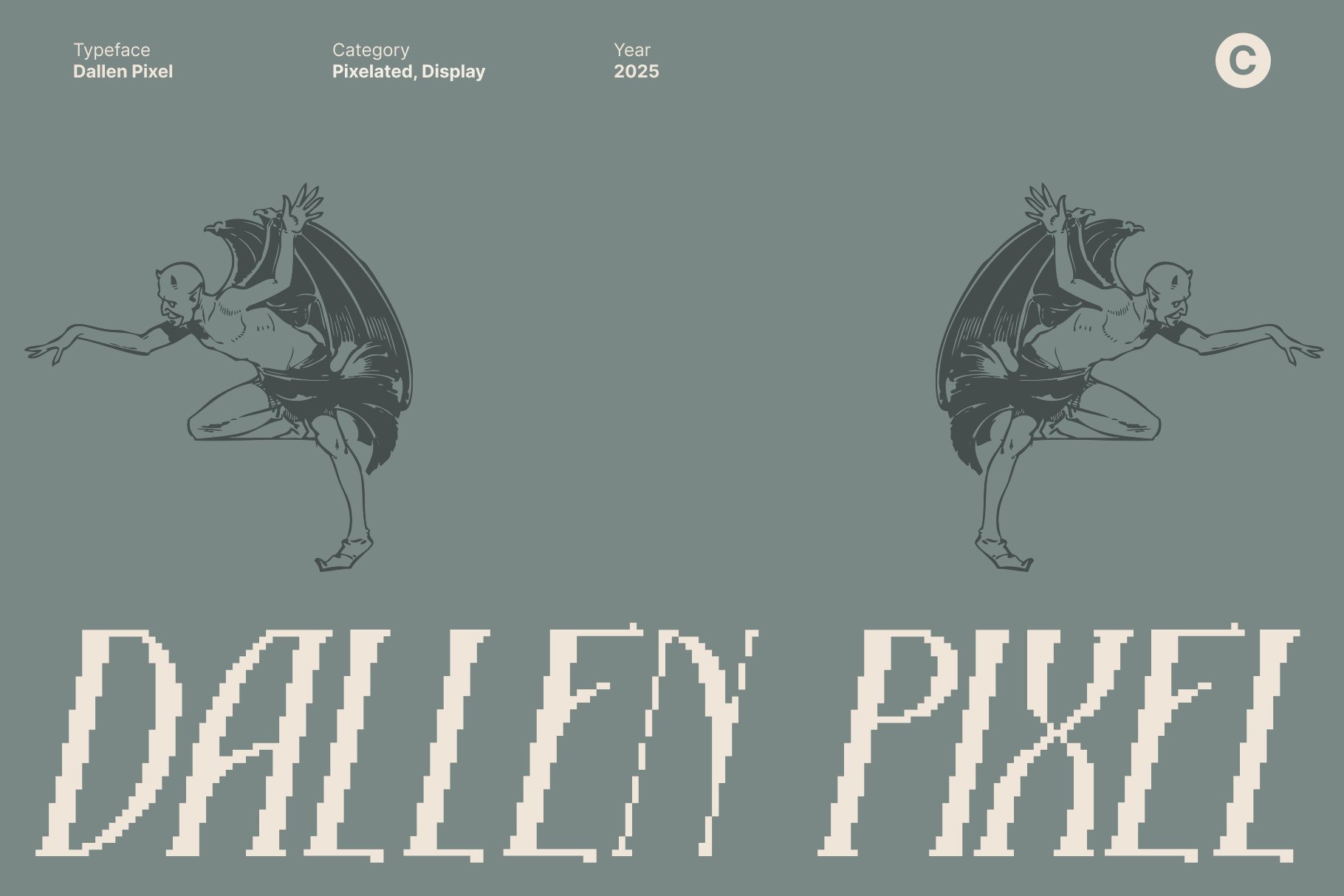 Dallen Pixel – Art Deco Pixel Display Font