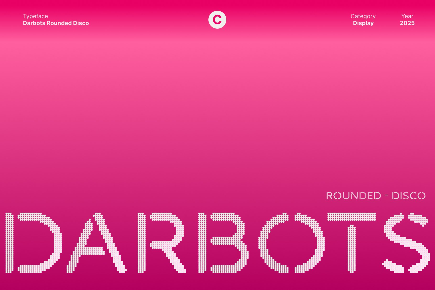 Darbots Rounded Disco – Stencil Sans Serif with Glamorous Digital