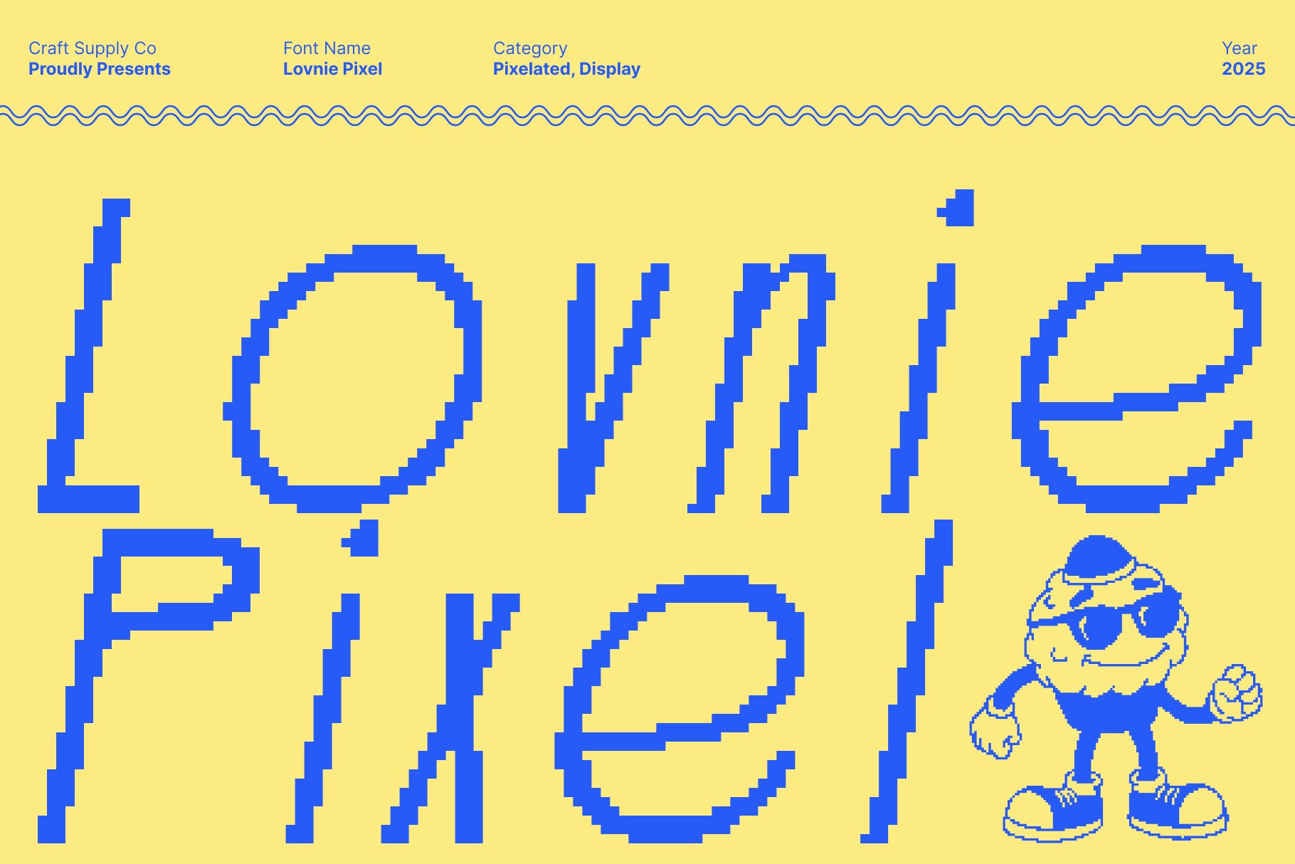 Lovnie Pixel – Art Deco Display Font with a Modern Pixel Style