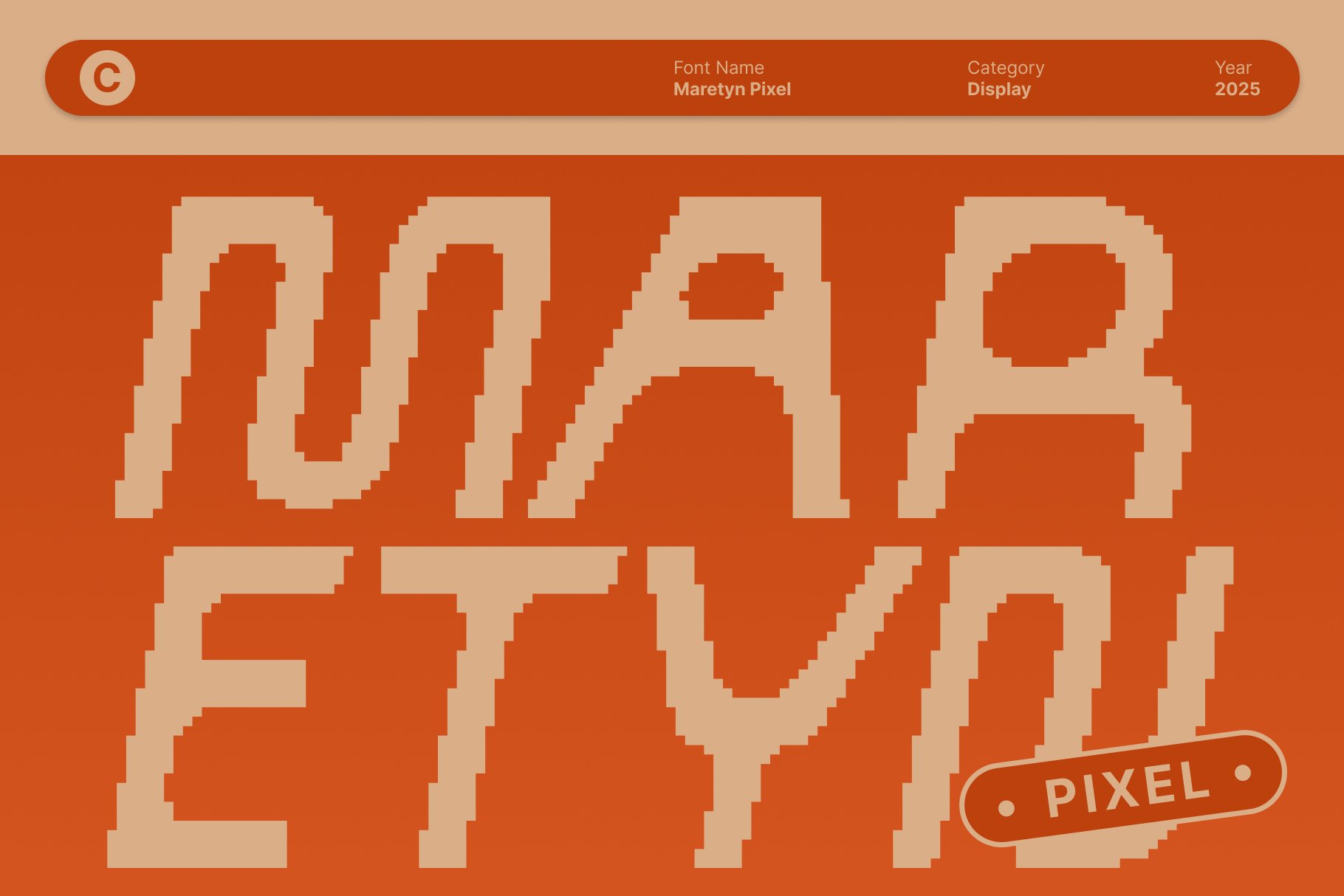 Maretyn Pixel – Brutalist Sans Serif with Modern Pixel Precision