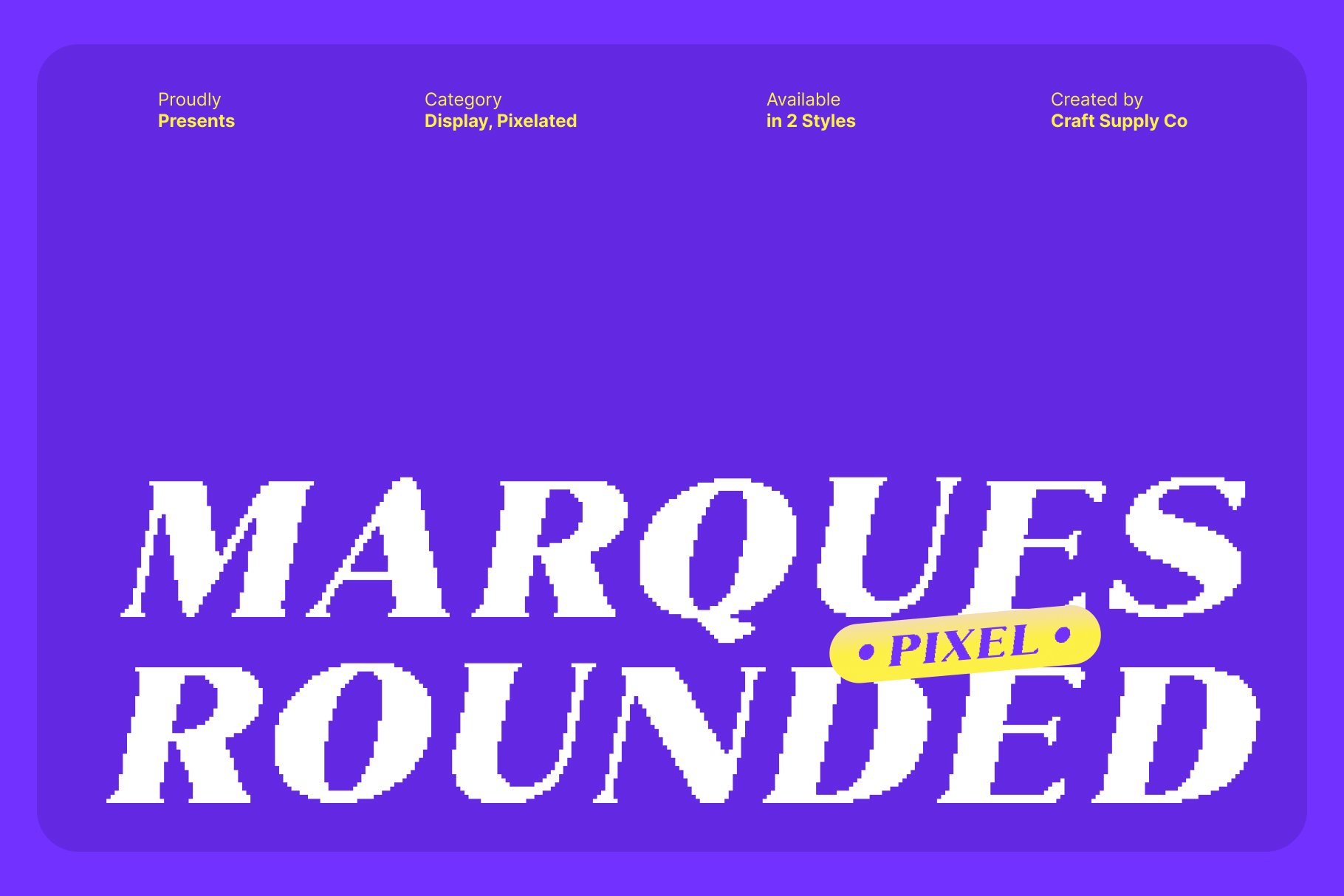 Marques Rounded Pixel – Modern Serif Font with Pixel Precision