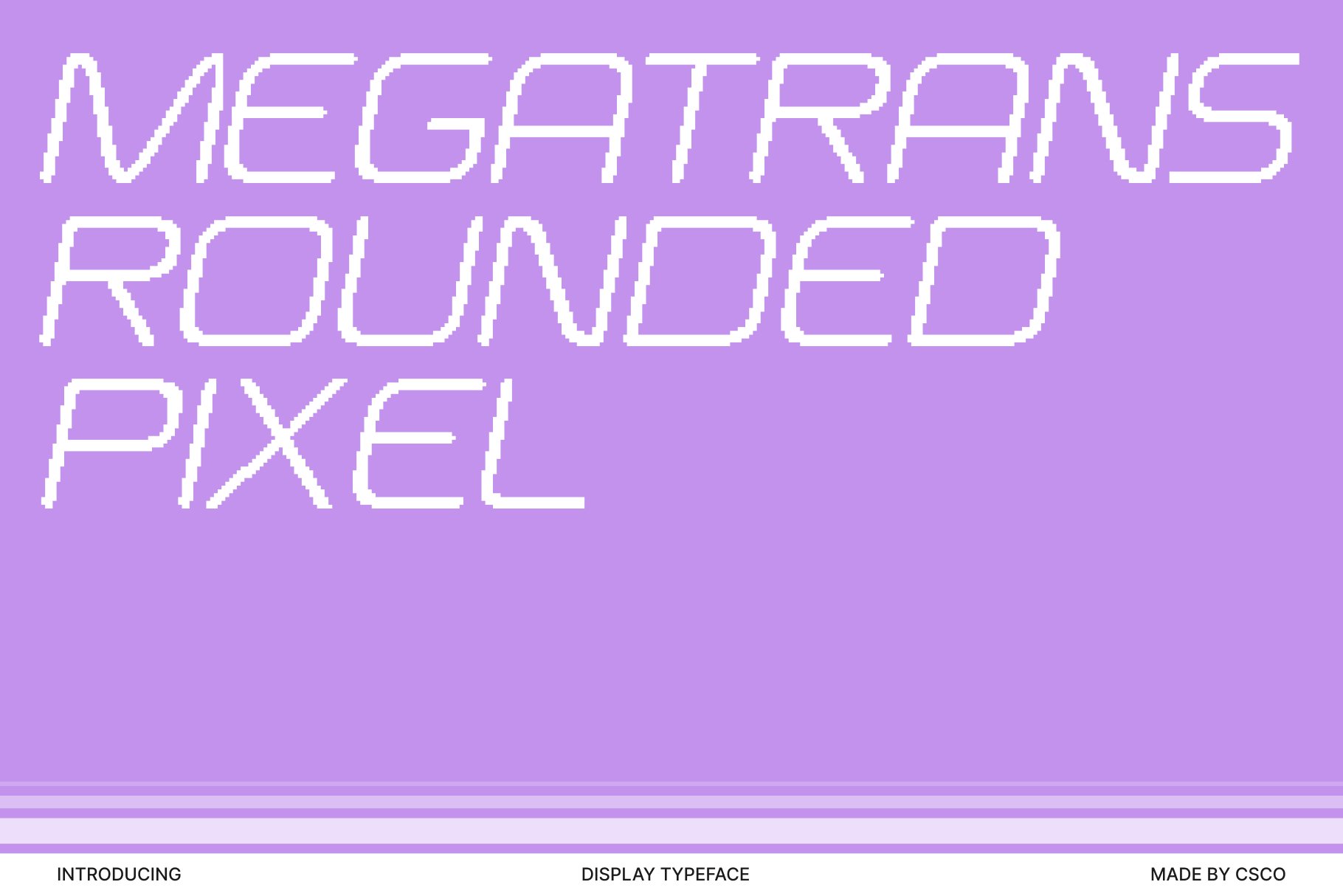 Megatrans Rounded Pixel – Futuristic Sans Serif with Pixel Texture