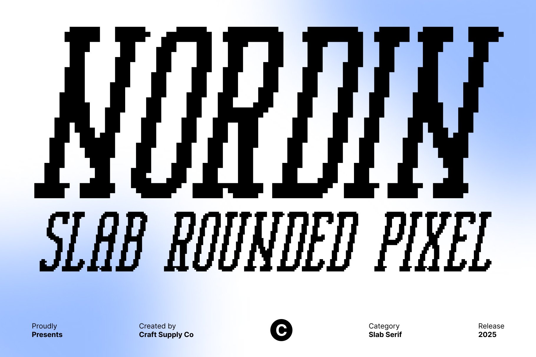 Nordin Slab Rounded Pixel – Slab Serif Font with Modern Pixel