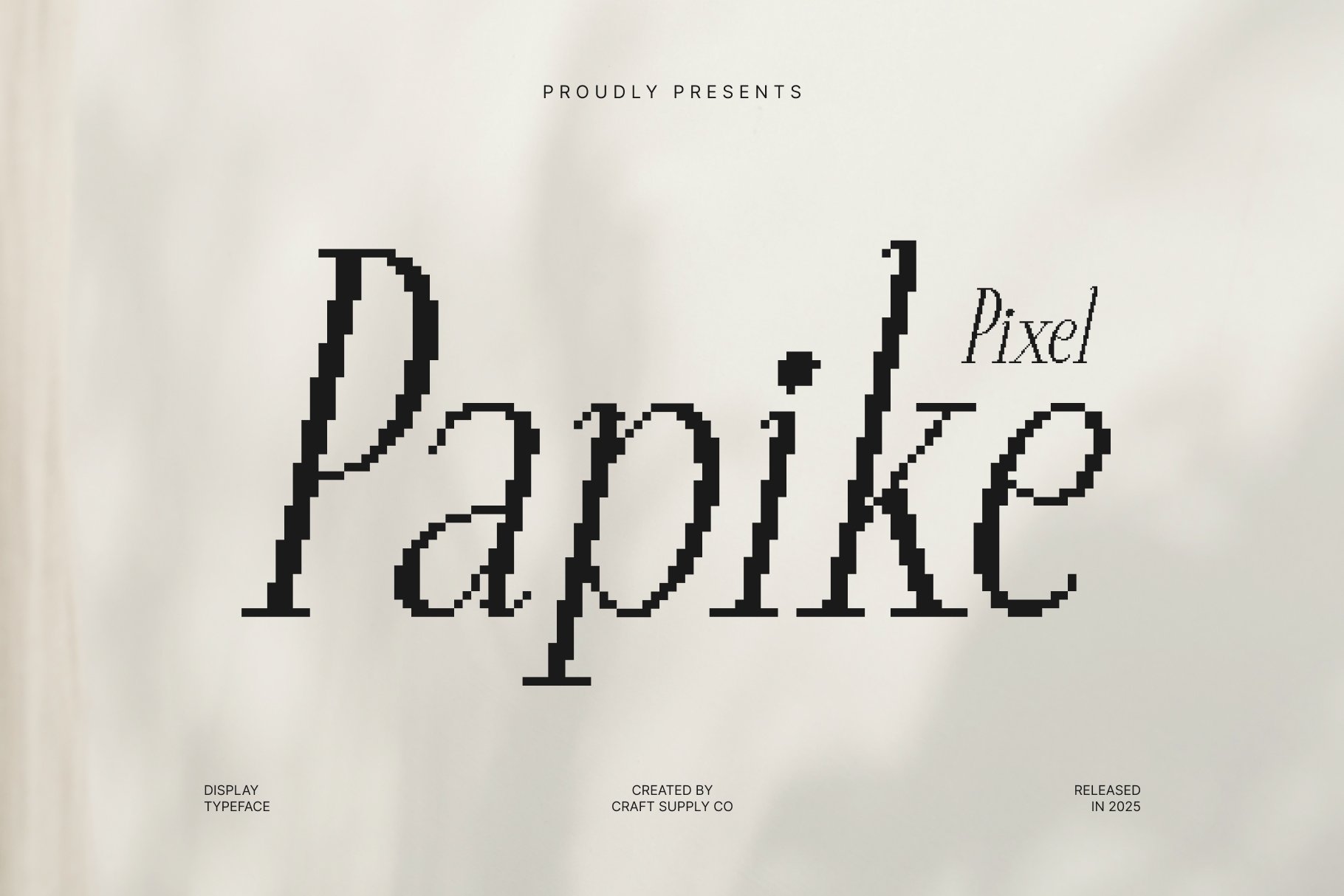 Papike Pixel – Modern Serif Display Font with Elegant Pixel