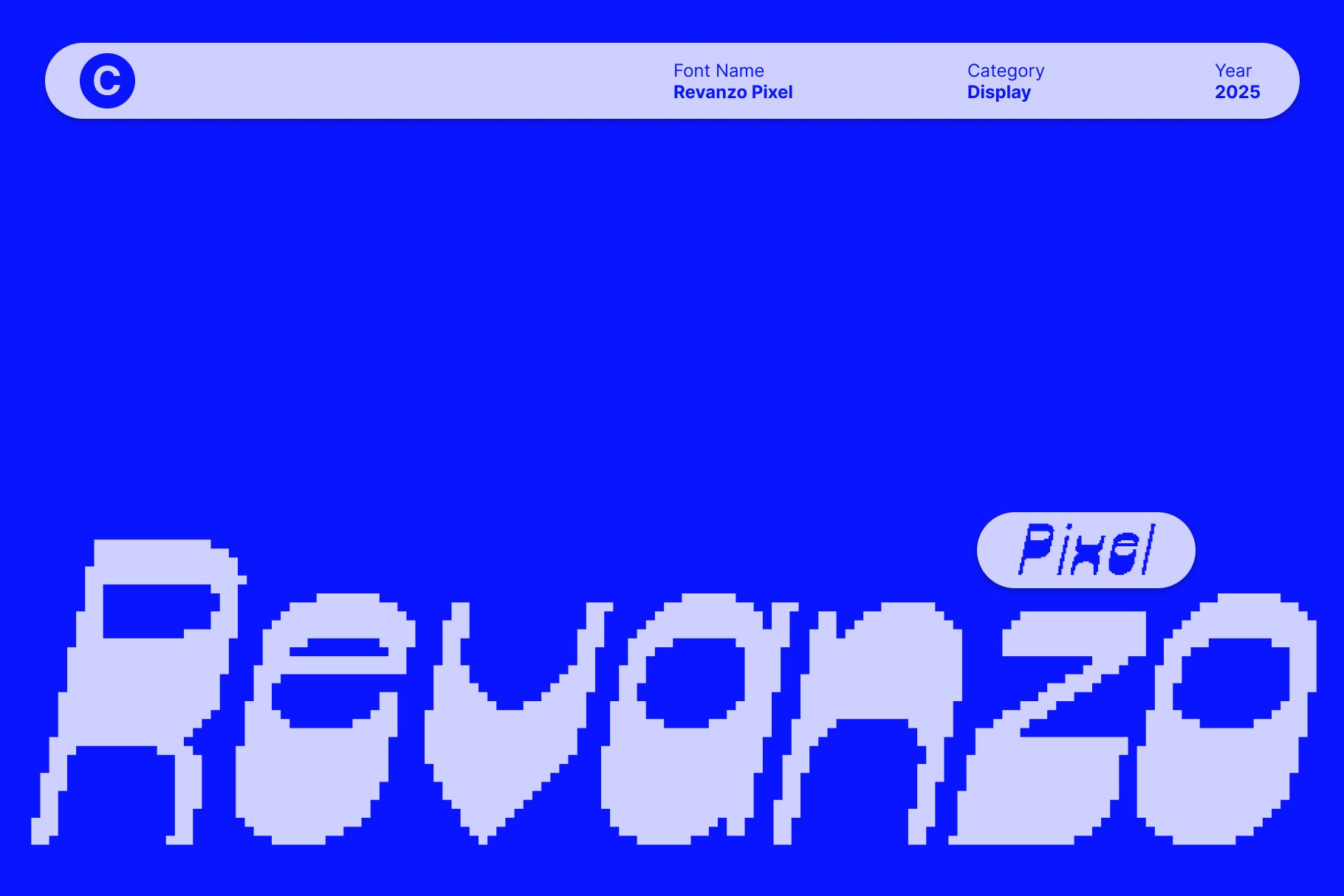 Revanzo Pixel – Reverse Contrast Pixel Display Font