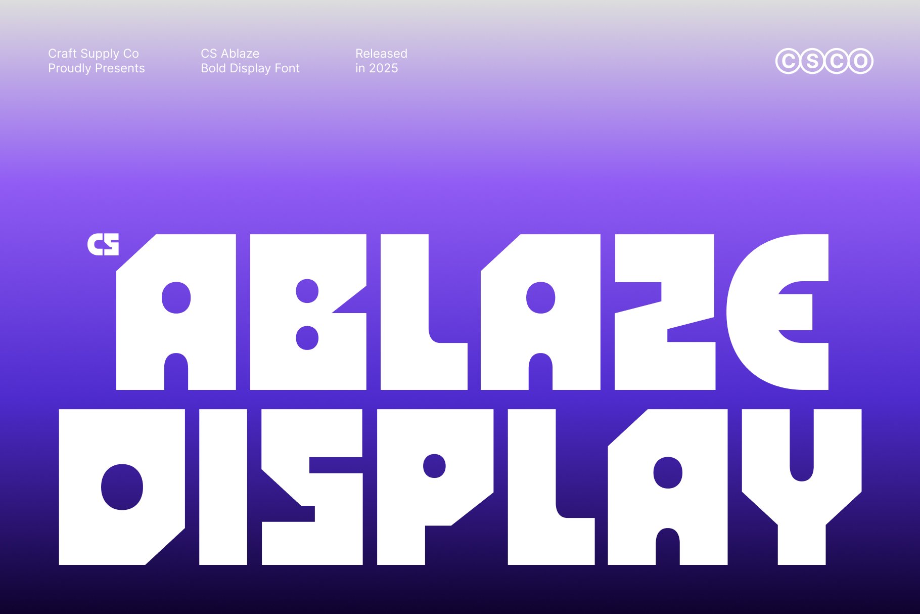 CS Ablaze – Brutalist Display Font with Industrial Power