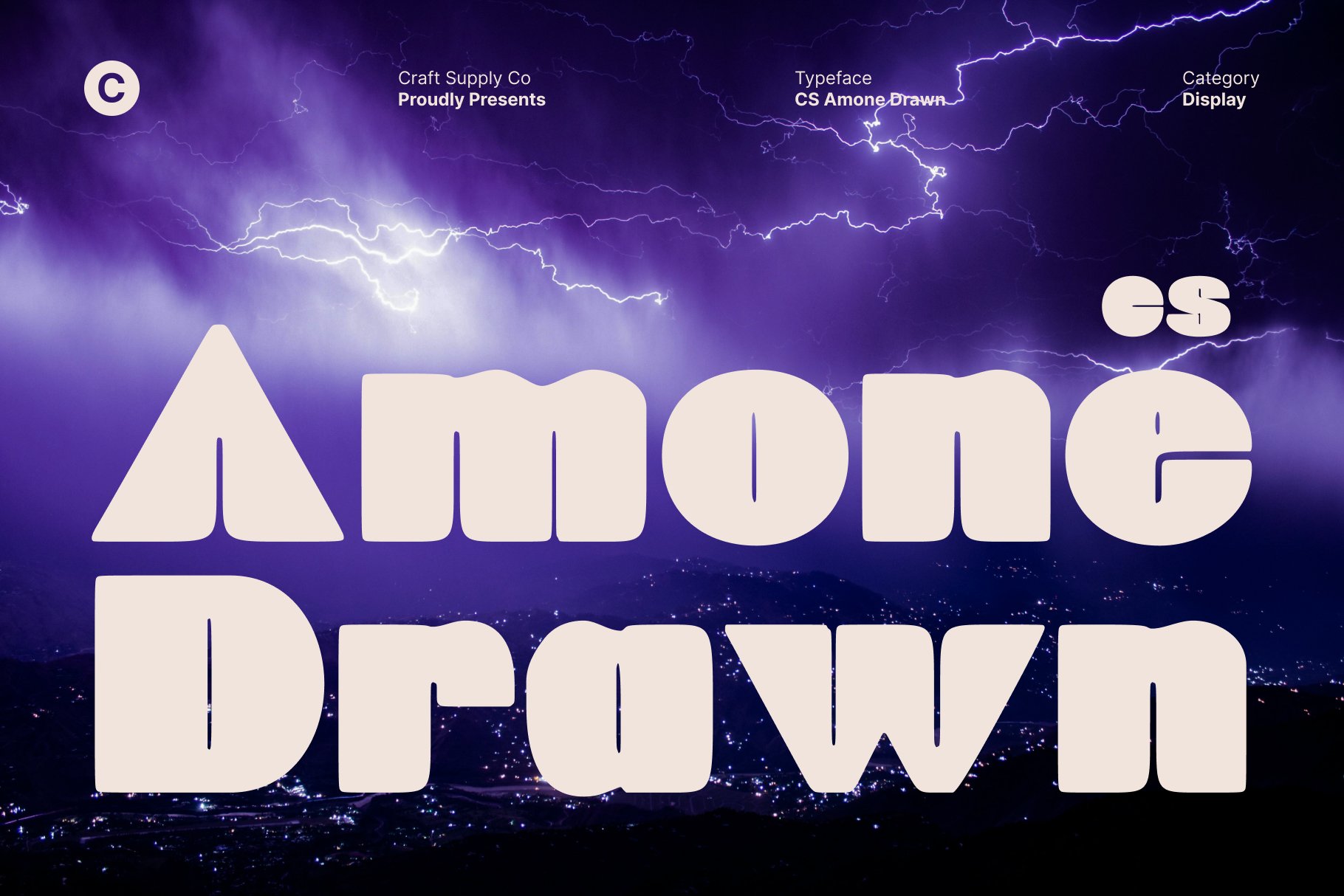 CS Amone Drawn – Bold Display Font with Powerful Impact