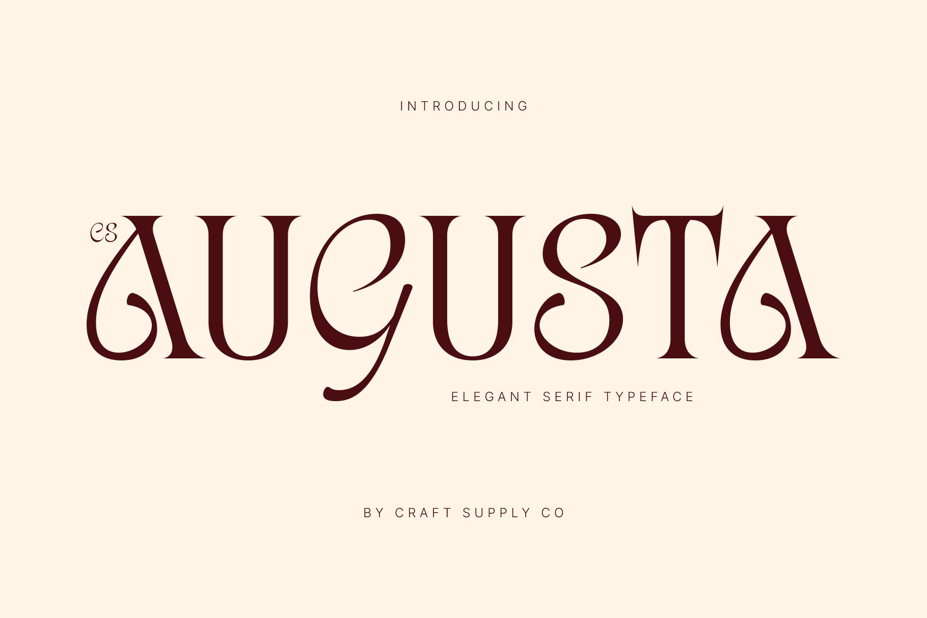 CS Augusta – Elegant Serif Font with Luxurious Feminine Style