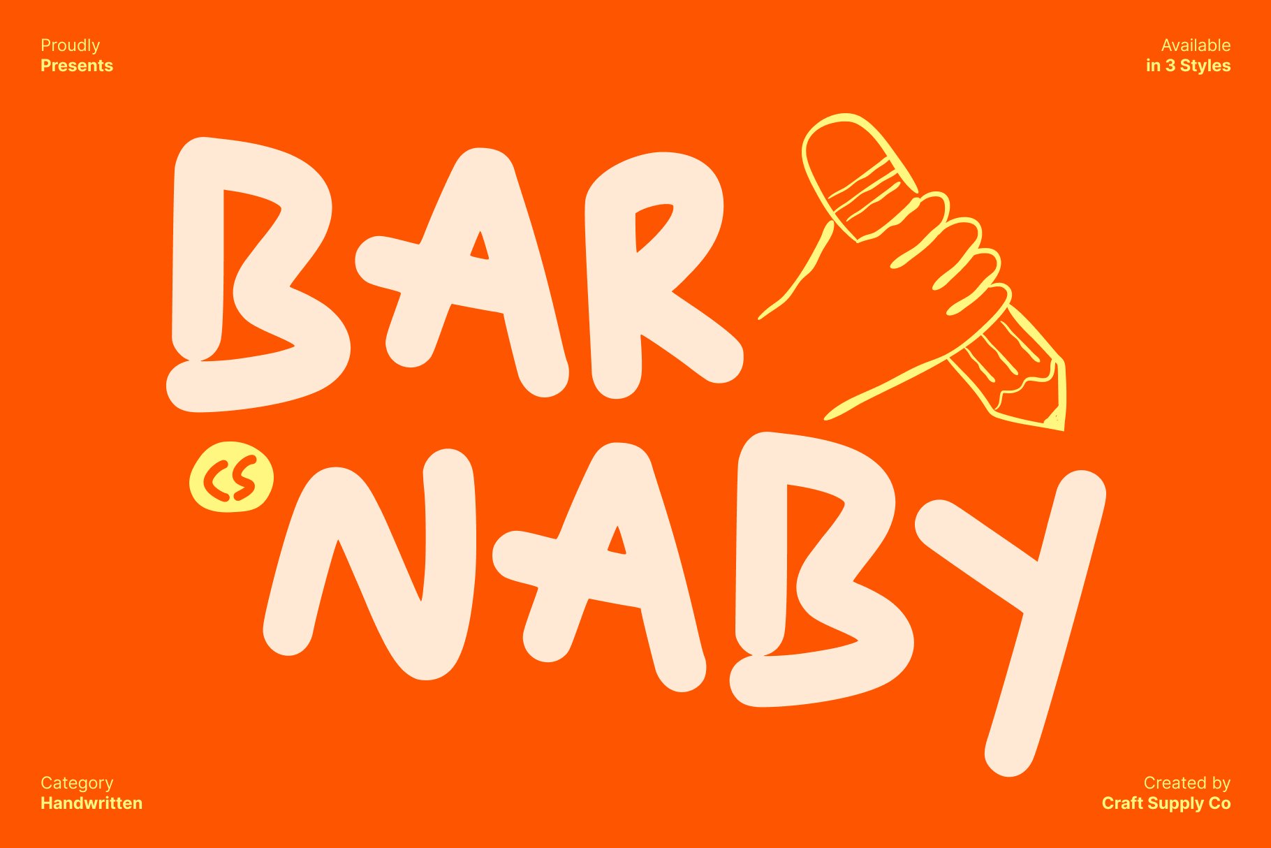 CS Barnaby – Messy Bold Playful Font for Fun & Creative Designs