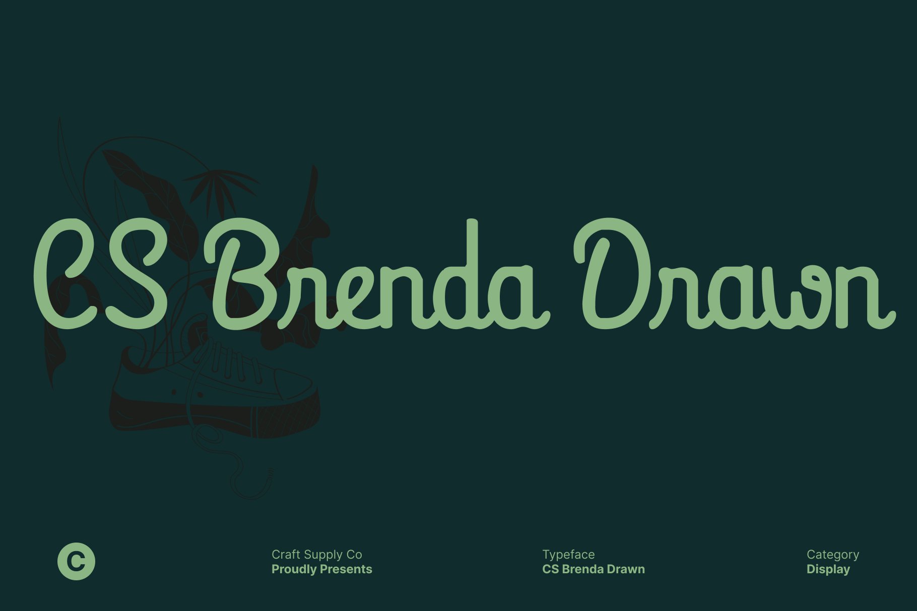 CS Brenda Drawn – Vintage Script Font with Artistic Texture