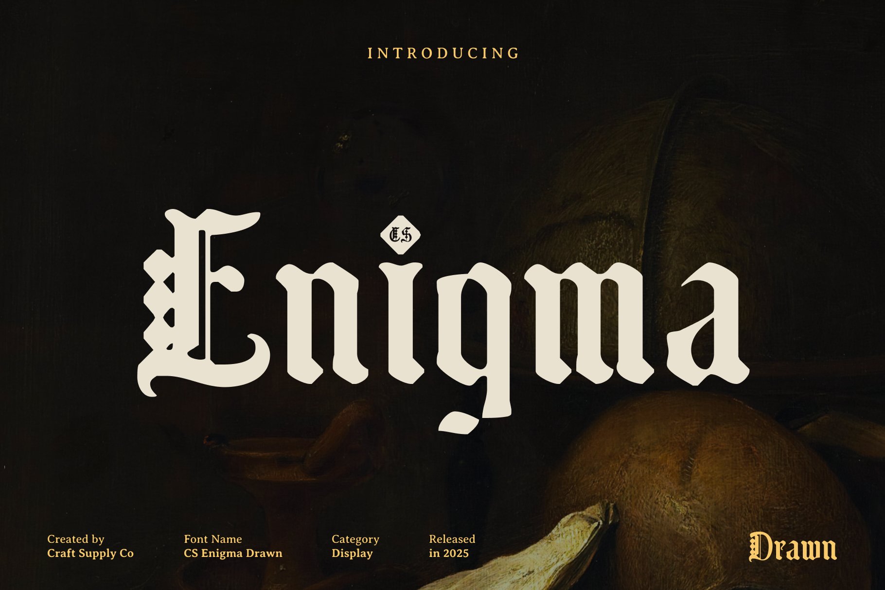 CS Enigma Drawn – Gothic Blackletter Font with Modern Edge