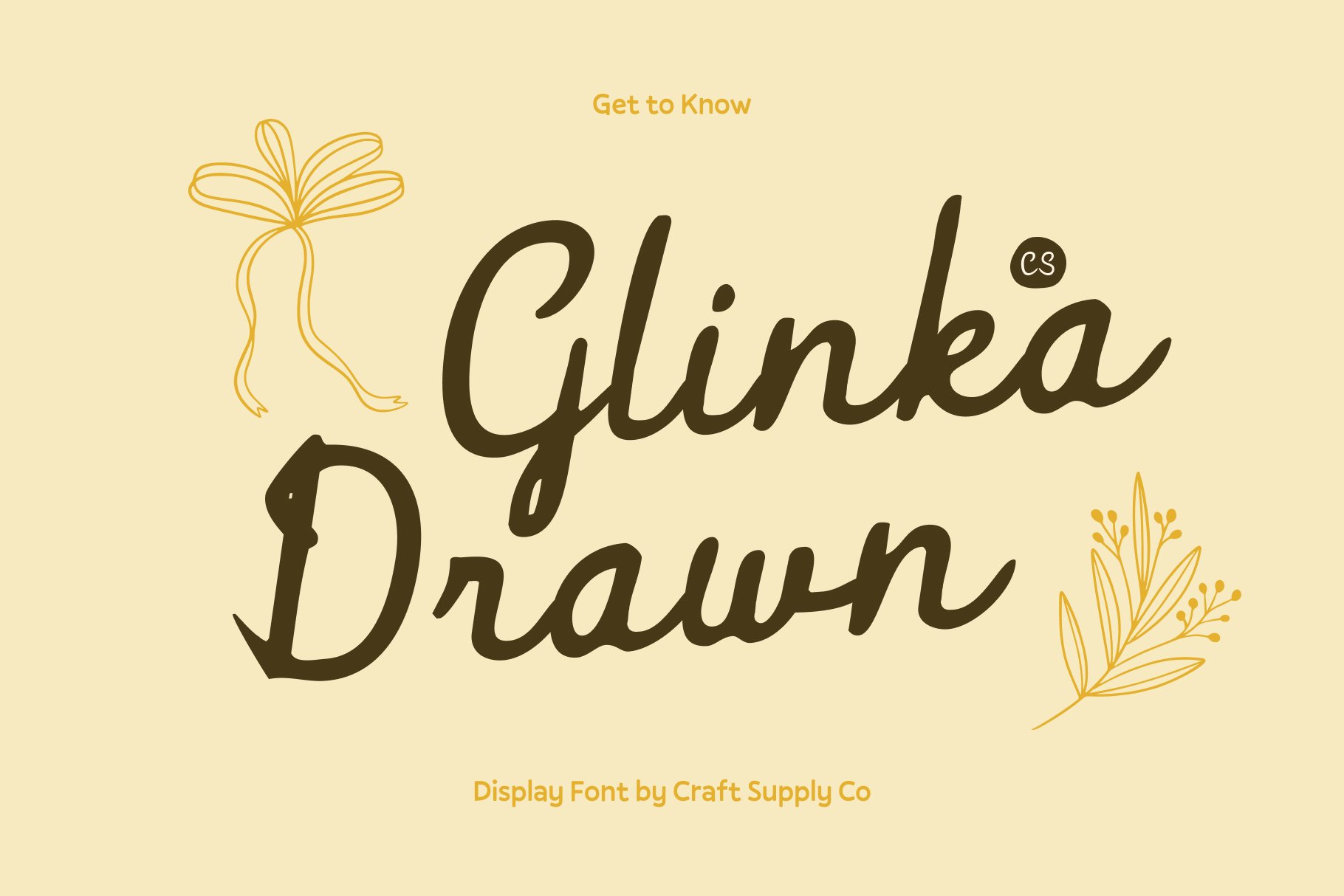 CS Glinka Drawn – Modern Script Font with Feminine Grace