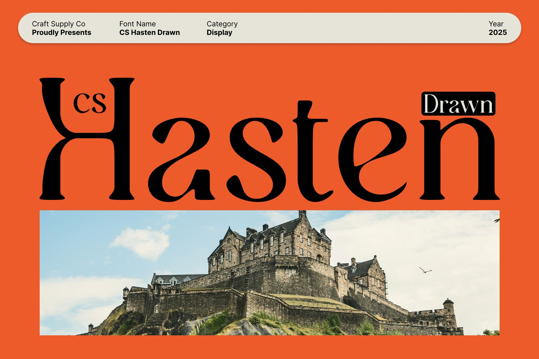 CS Hasten Drawn – Artistic Serif Font with Refined Curves