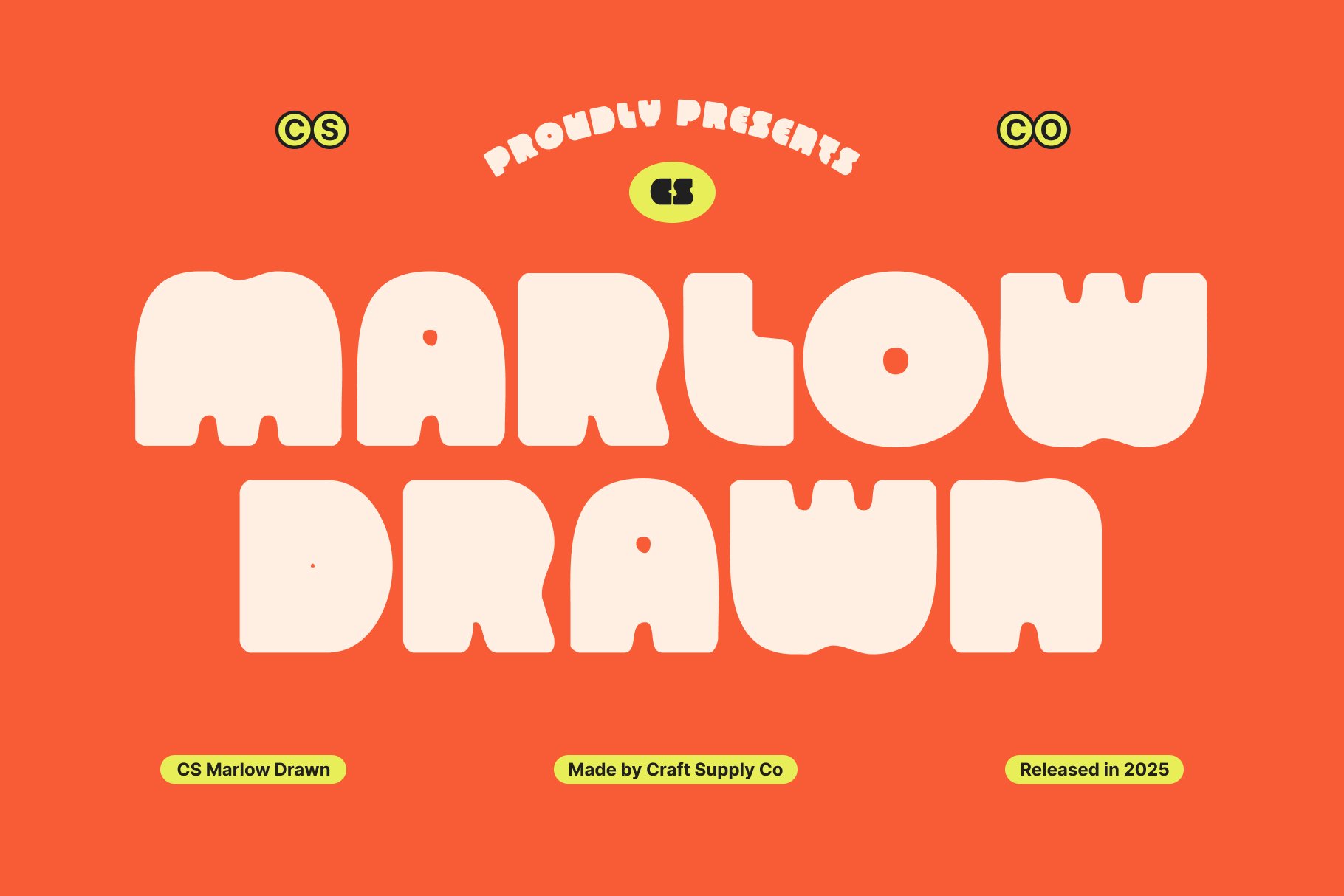 CS Marlow Drawn – Bold Retro Funk Sans Serif Font