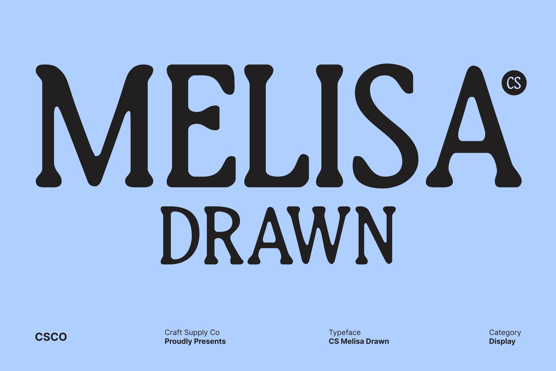CS Melisa Drawn – Modern Serif Font with Graceful Drawn