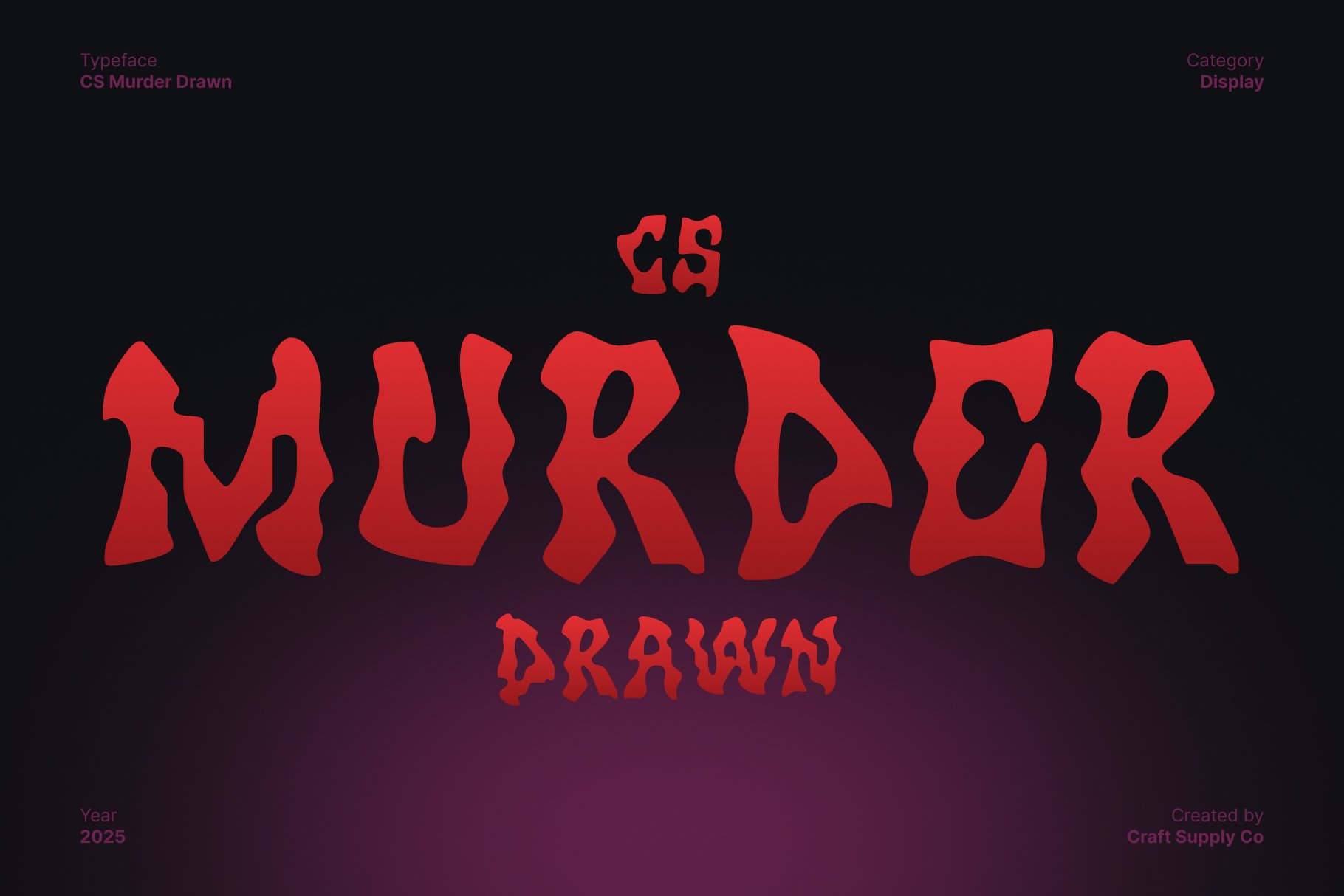 CS Murder Drawn – Black Metal Font with Etchy Drawn Texture