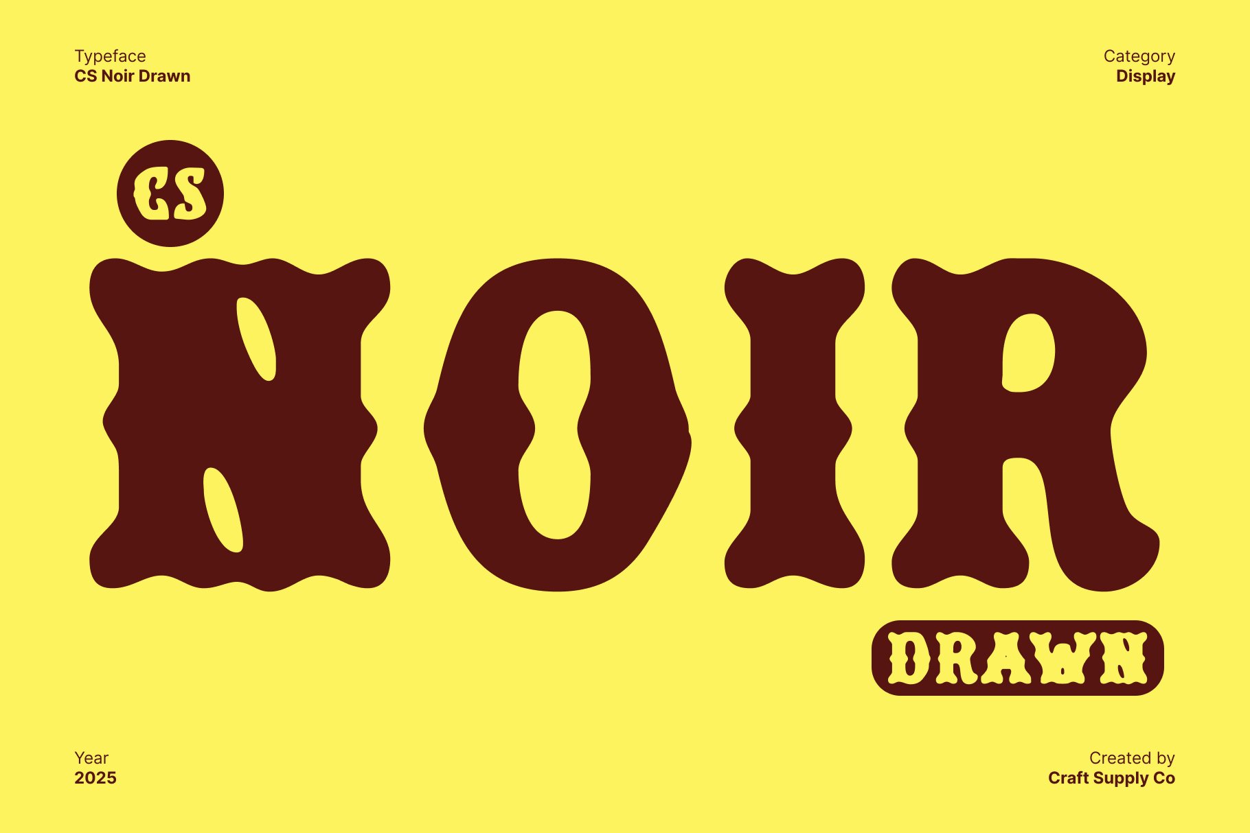 CS Noir Drawn – Bold Hand-Drawn Tuscan Display Font