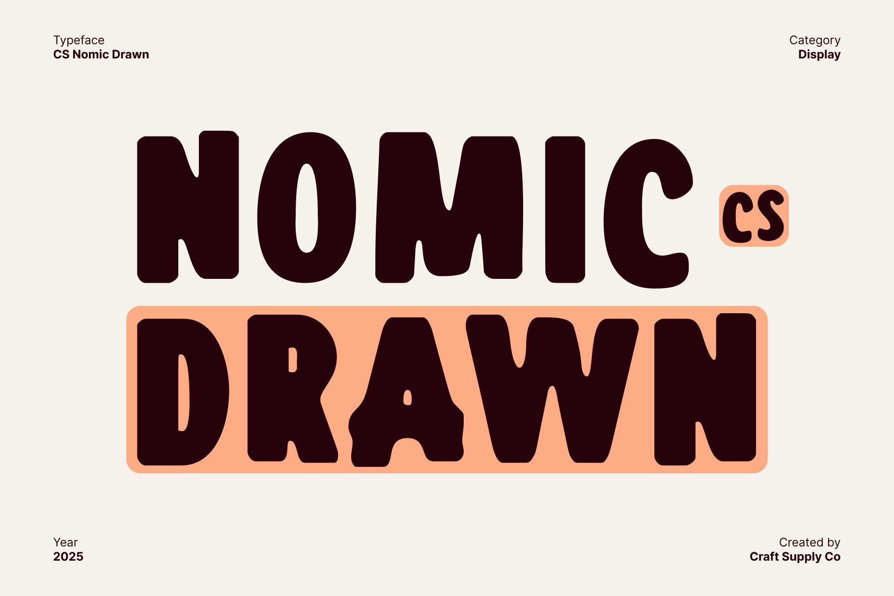CS Nomic Drawn – Playful Hand-Drawn Cartoon Sans Serif Font