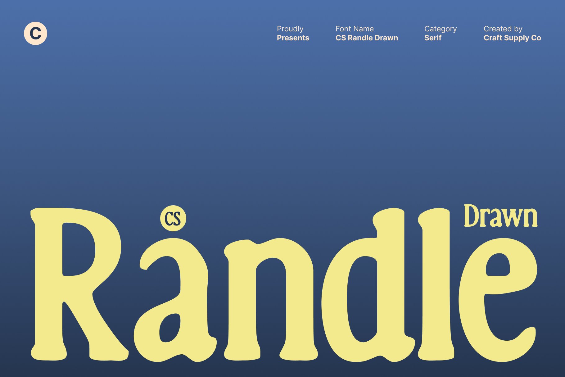 CS Randle Drawn – Classic Serif Font with Retro Charm